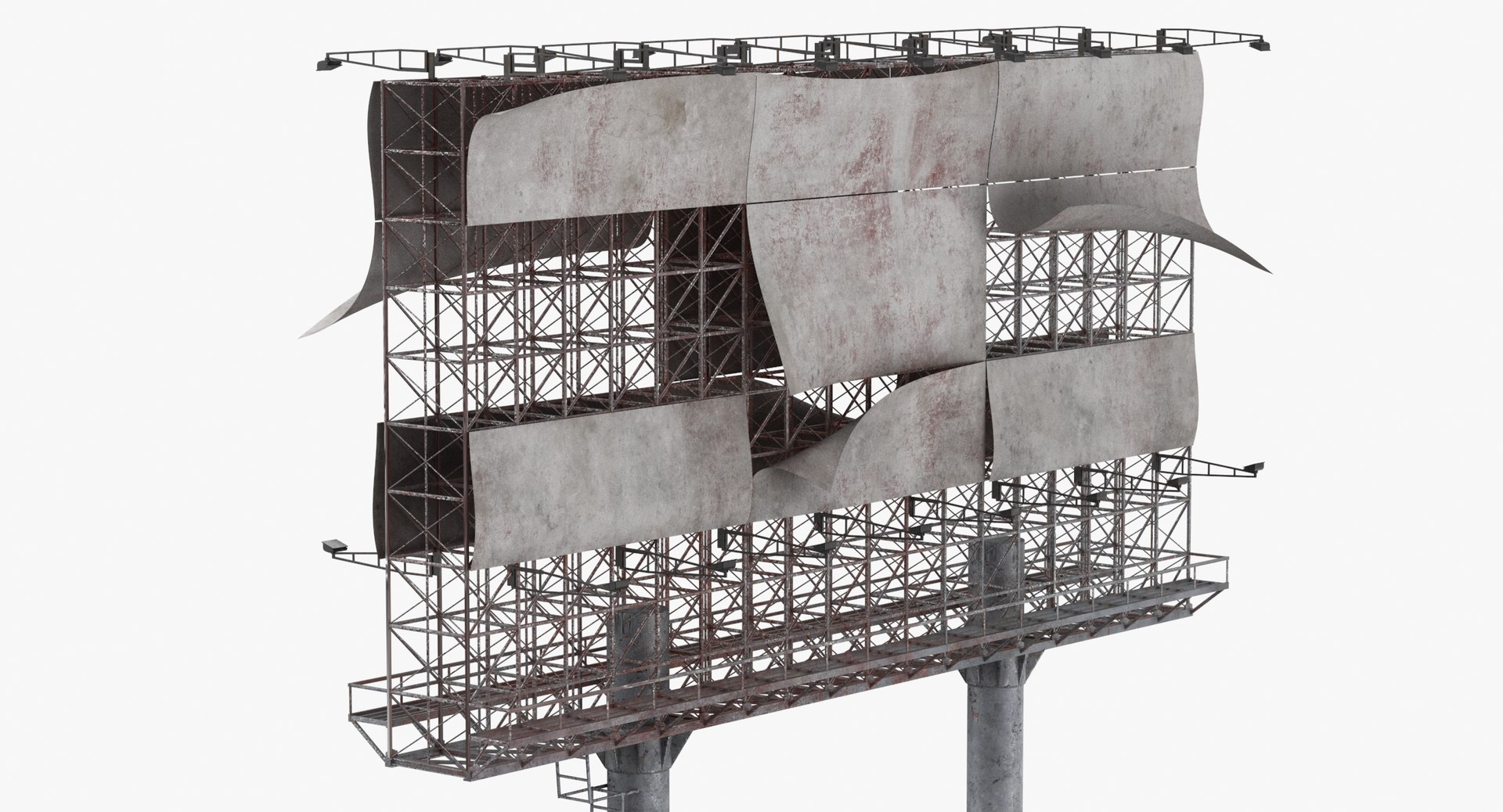 Regular Billboard 02 Damaged 3D Model - TurboSquid 1893538