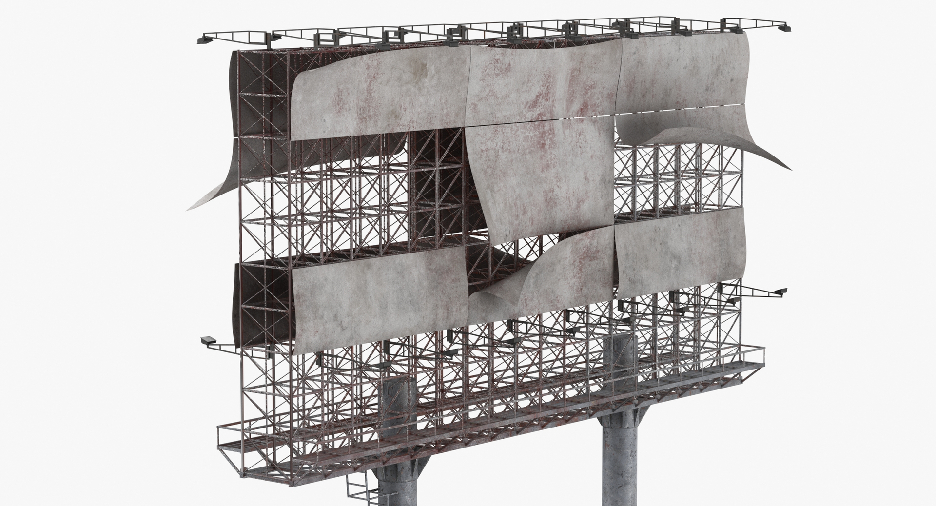 Regular Billboard 02 Damaged 3D model - TurboSquid 1893538