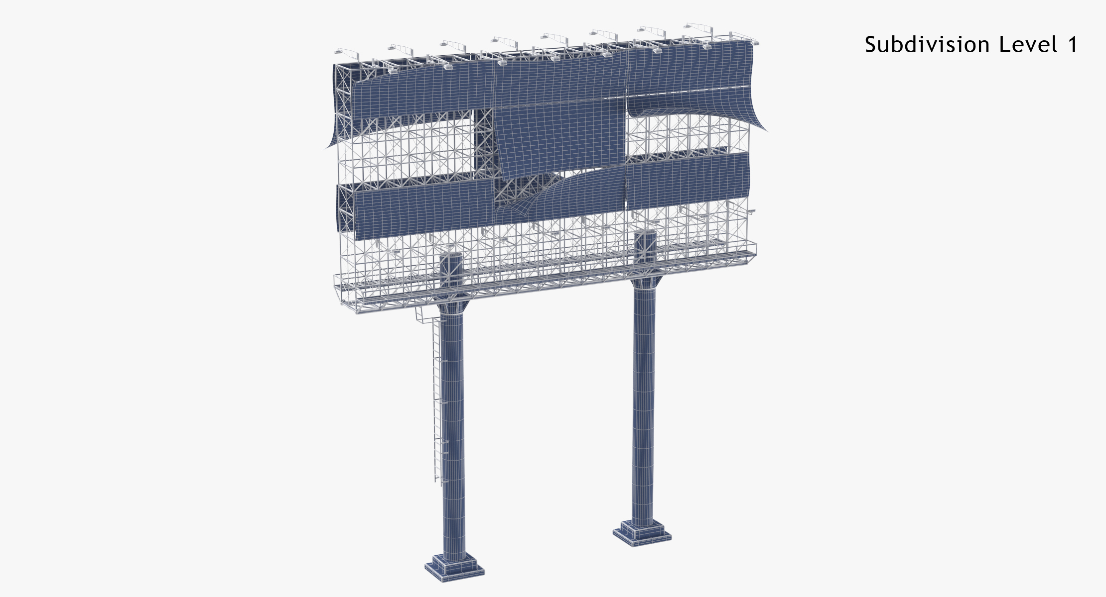 Regular Billboard 02 Damaged 3D model - TurboSquid 1893538