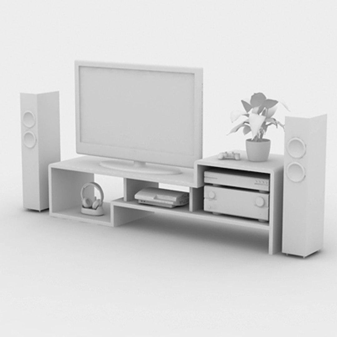 3d C4d Home Entertainment Set