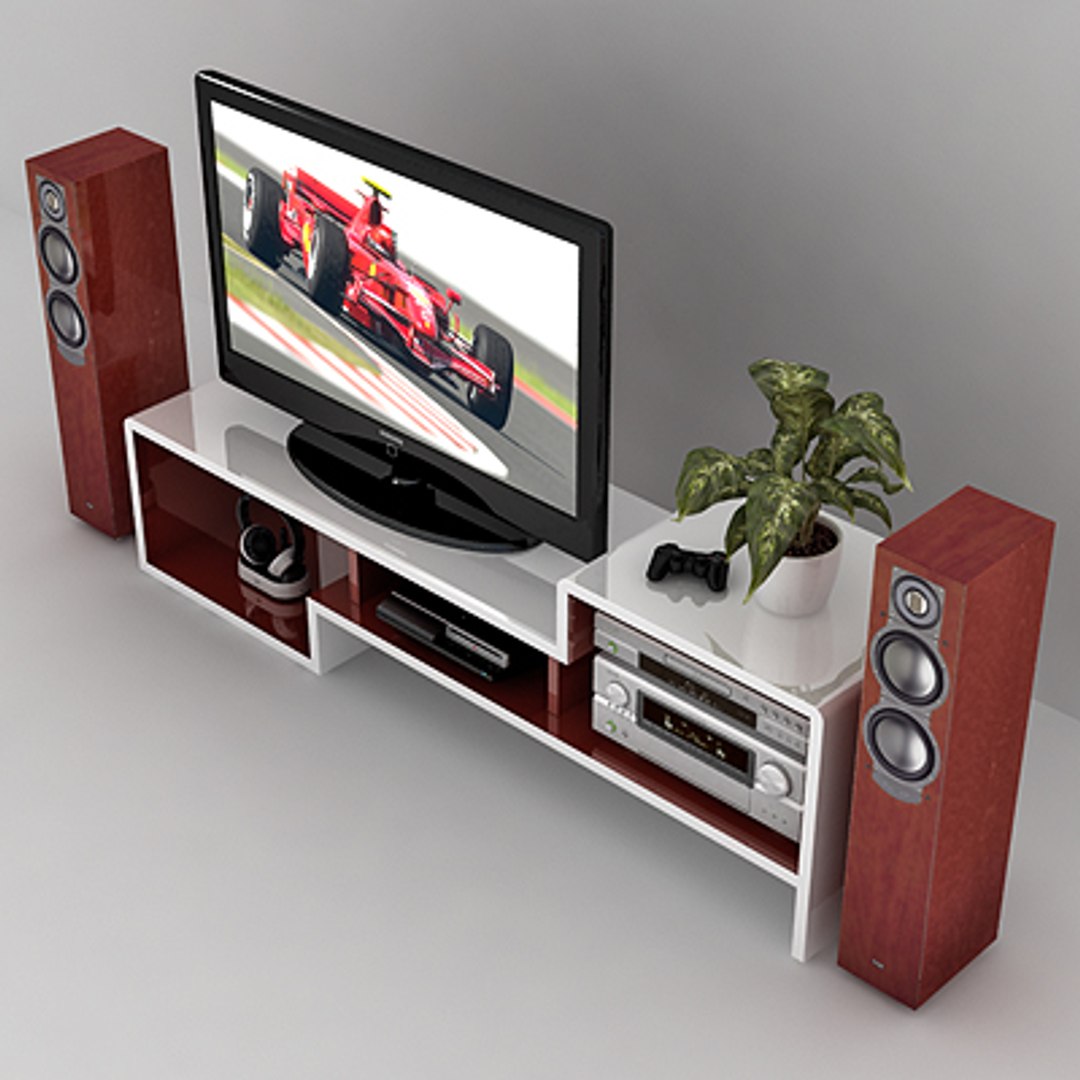 3d C4d Home Entertainment Set