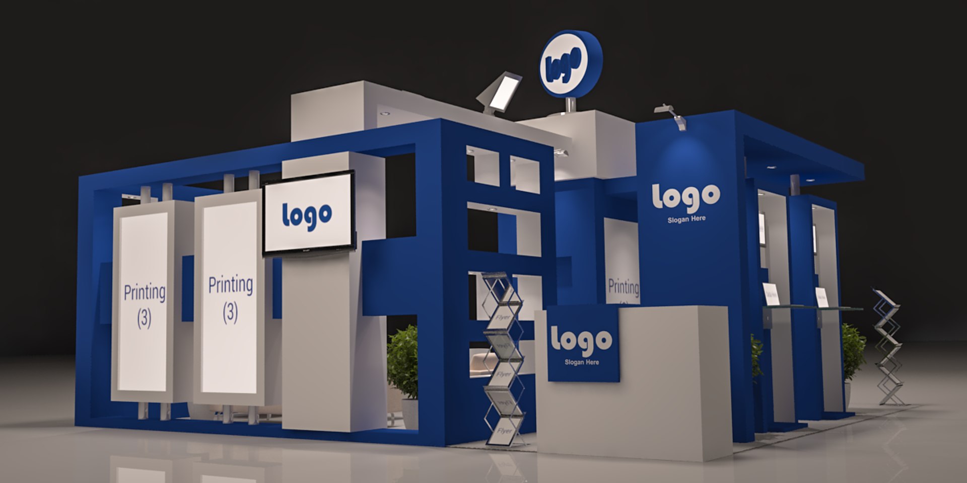 3d model of exhibition booth design