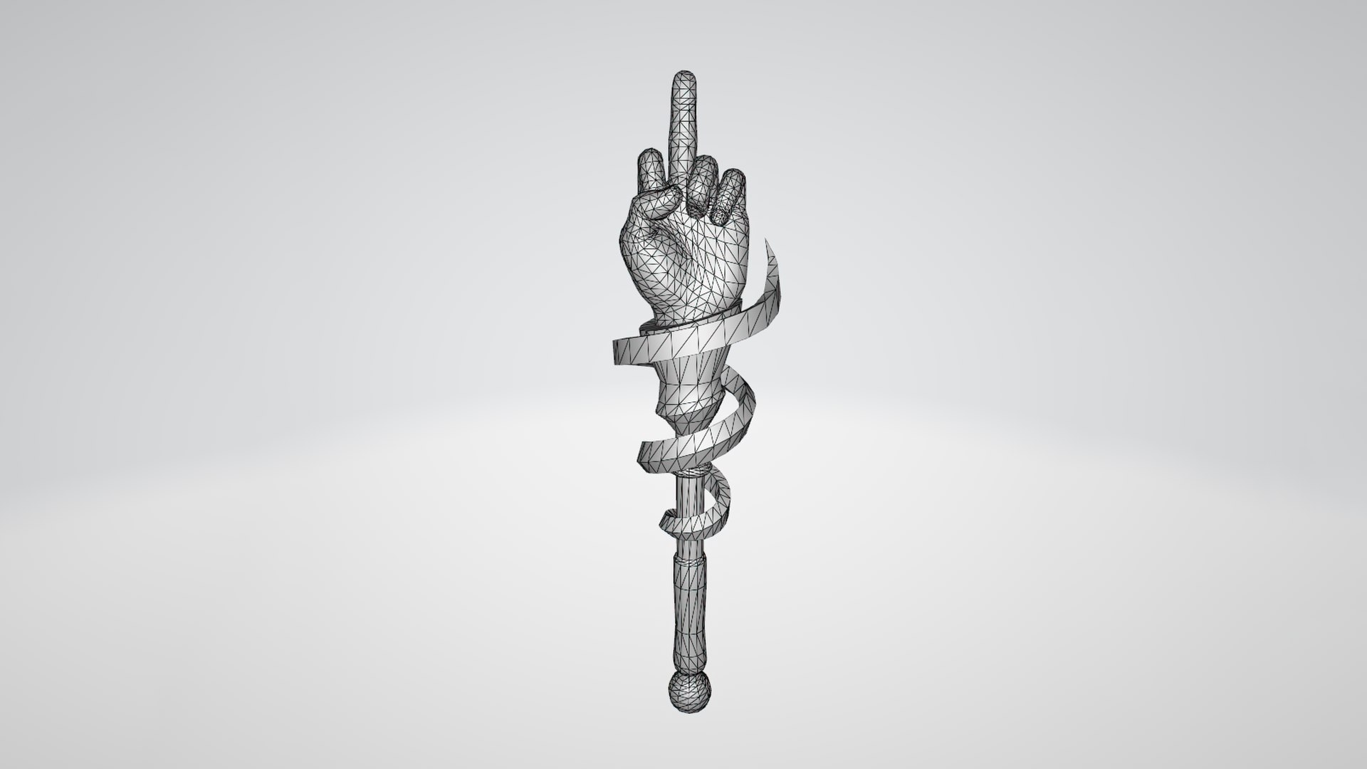 3D Middle Finger Mace - TurboSquid 2104715
