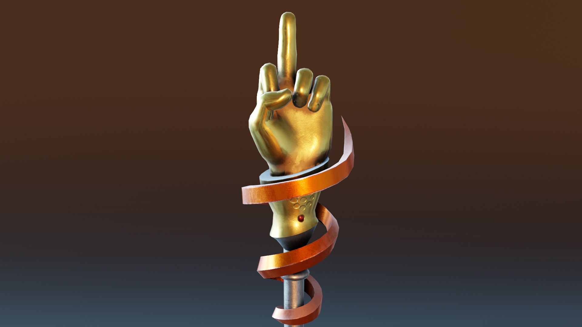 3D Middle Finger Mace - TurboSquid 2104715