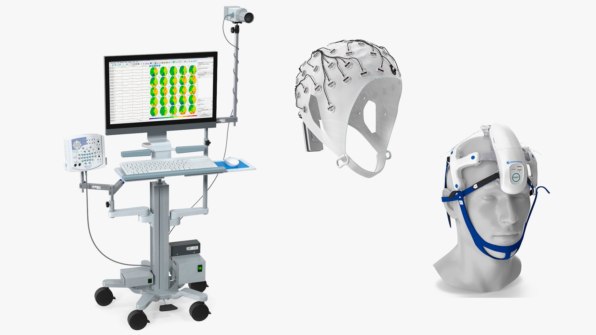 3D Electroencephalography EEG Equipment Collection - TurboSquid 2299286