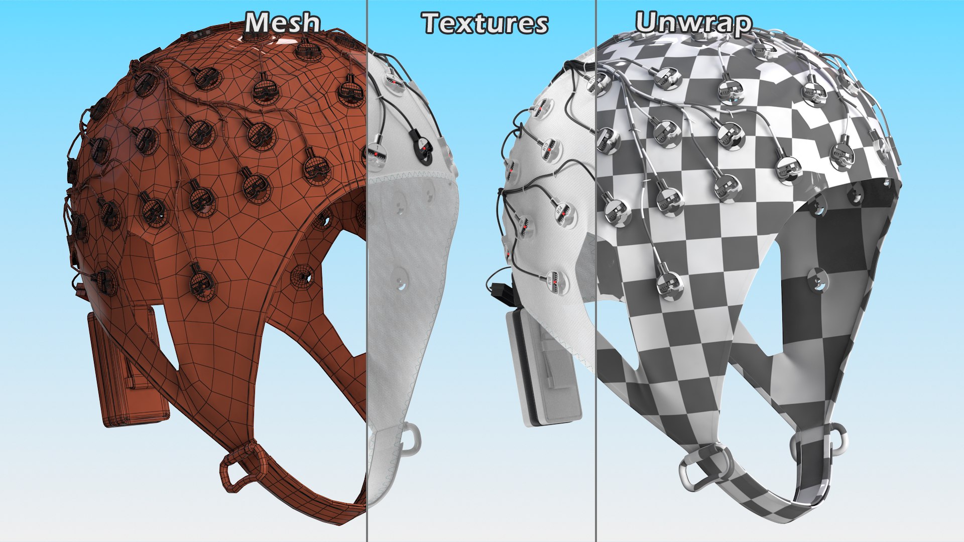 3D Electroencephalography EEG Equipment Collection - TurboSquid 2299286