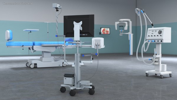 脑电图EEG设备集合3D模型 - TurboSquid 2299286