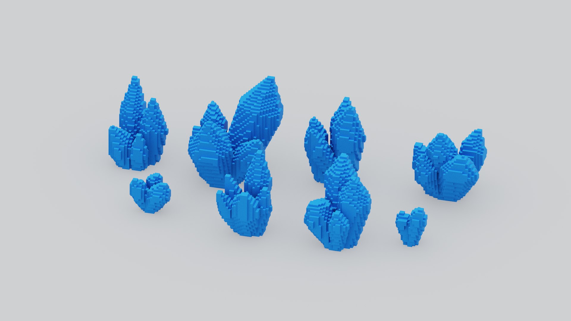 Voxel Crystal Set 3D Model - TurboSquid 2122253