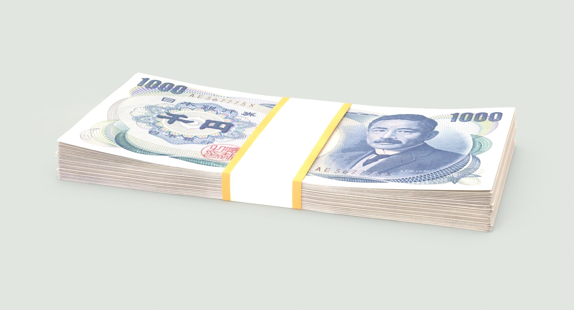 1000 Yen Note Pack 3d Model