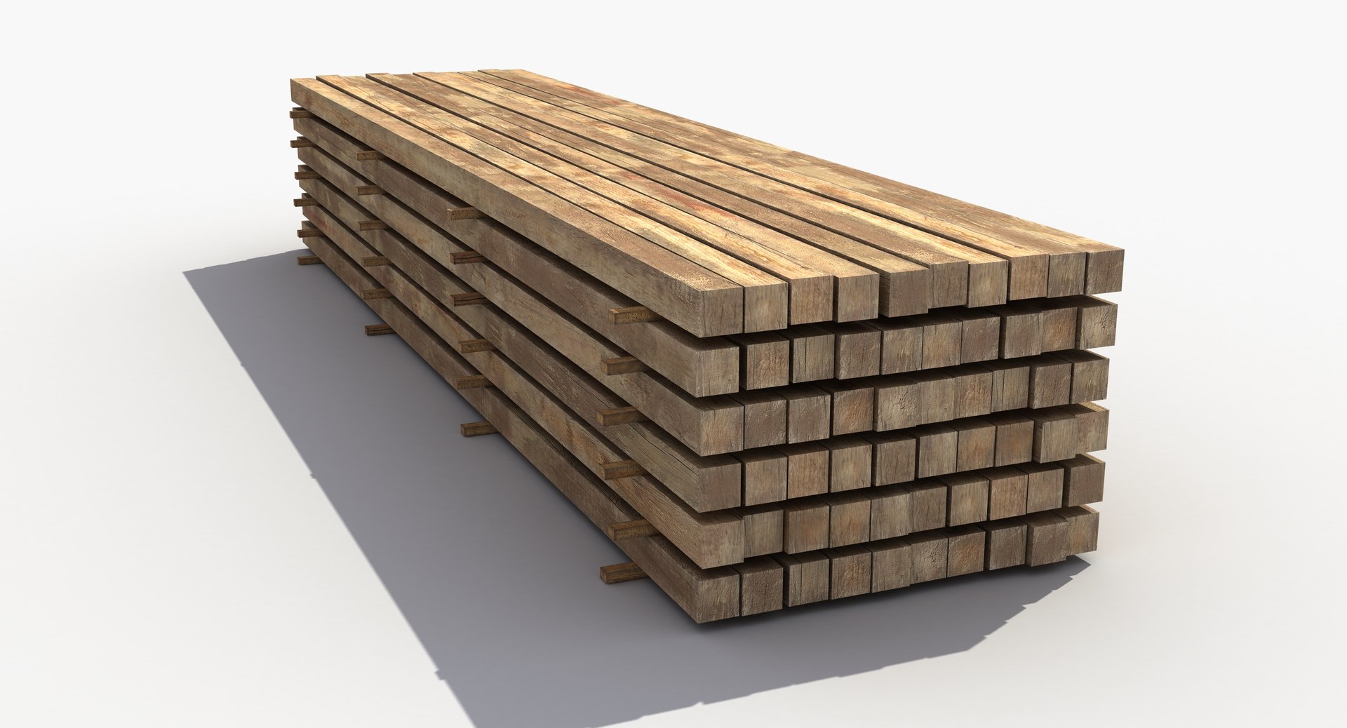 3D Beam Stack Model - TurboSquid 1333664