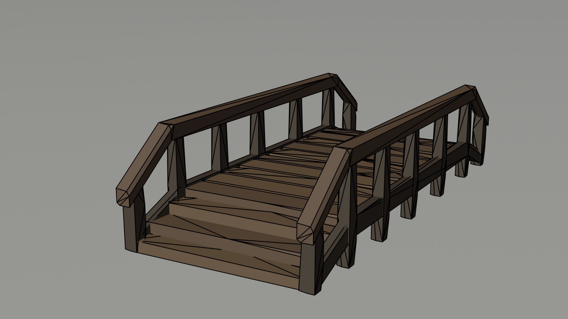 Cartoon bridge kit model - TurboSquid 1710050