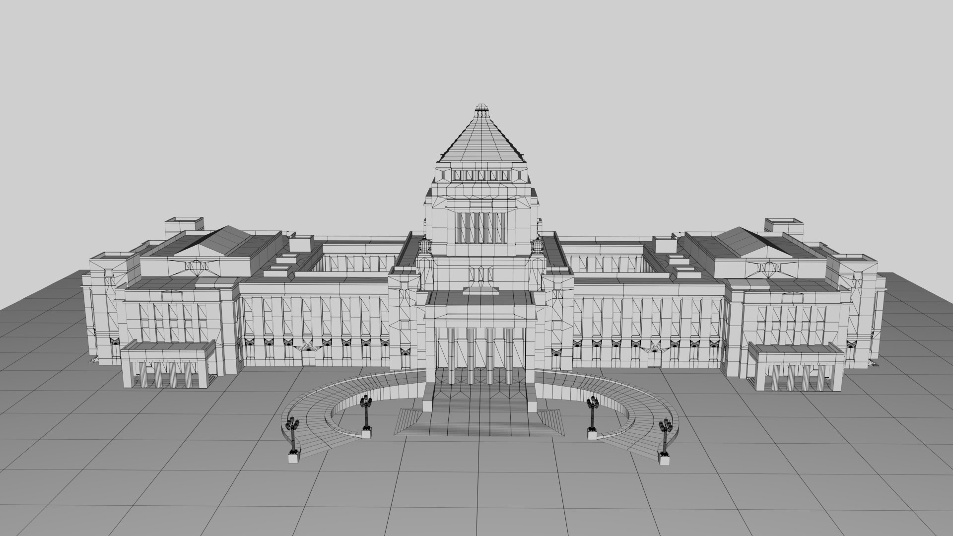 3d Model National Diet Building