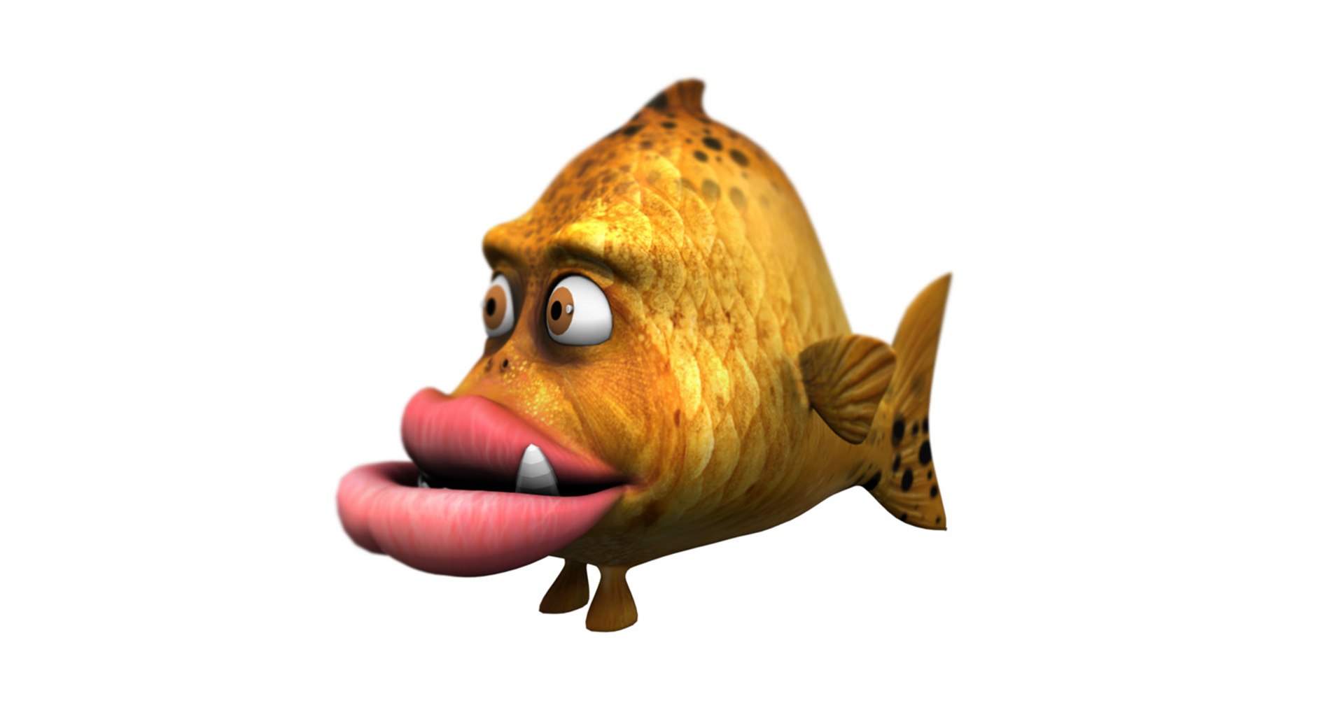 3D villon fish cartoon model - TurboSquid 1538981
