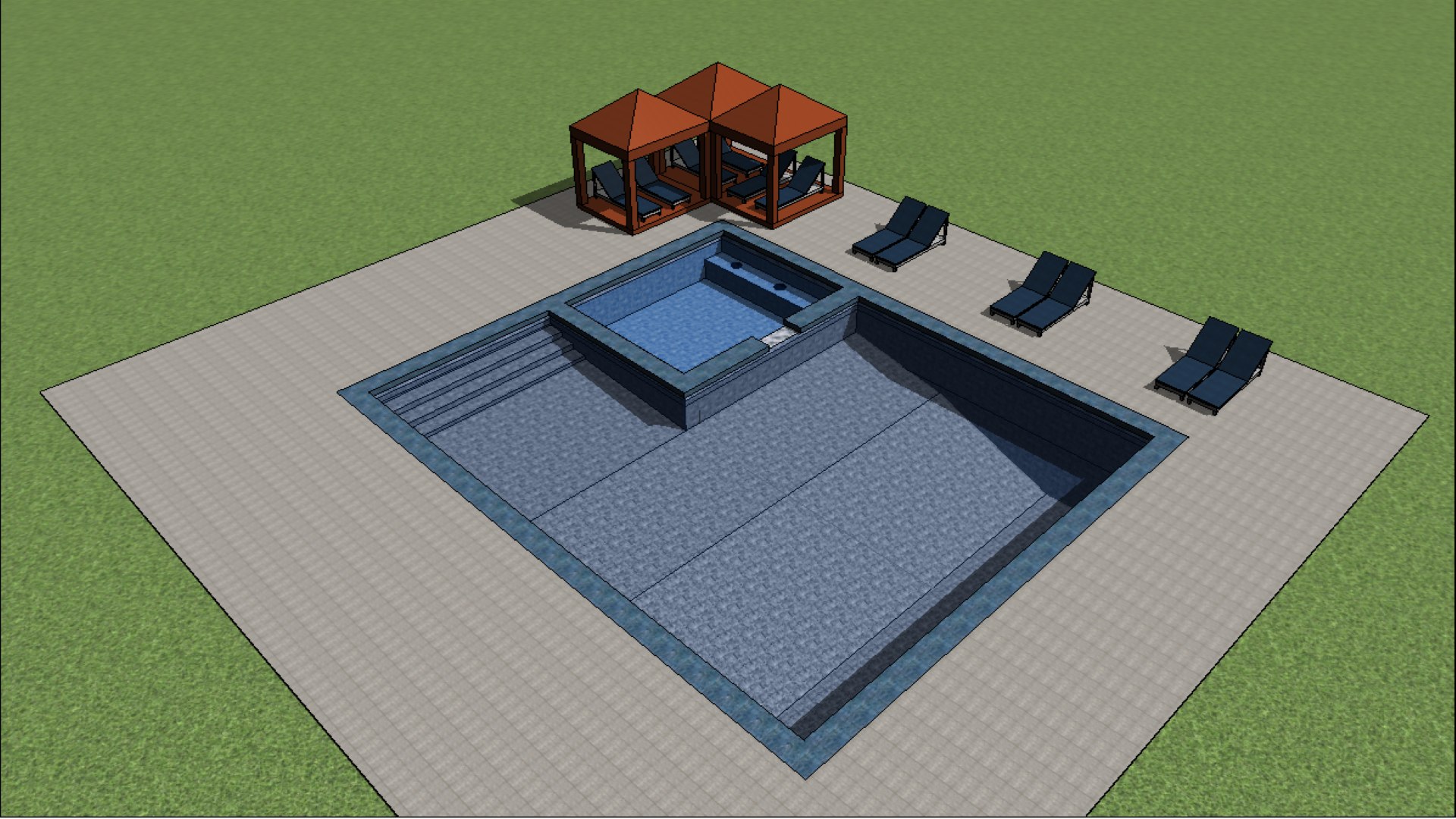 3D 3D Pool Design Model - TurboSquid 1901571