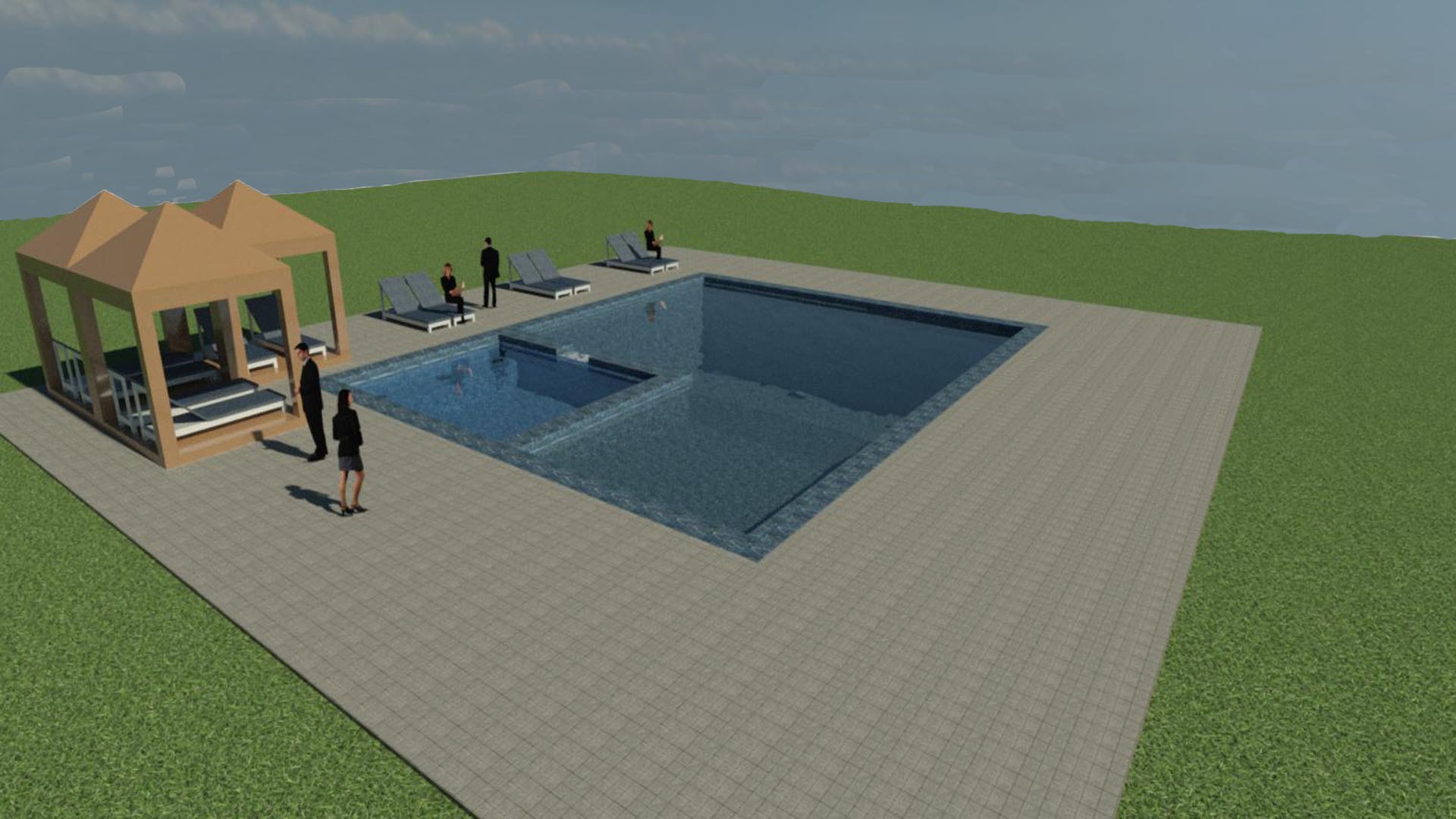 3D 3D Pool Design Model - TurboSquid 1901571