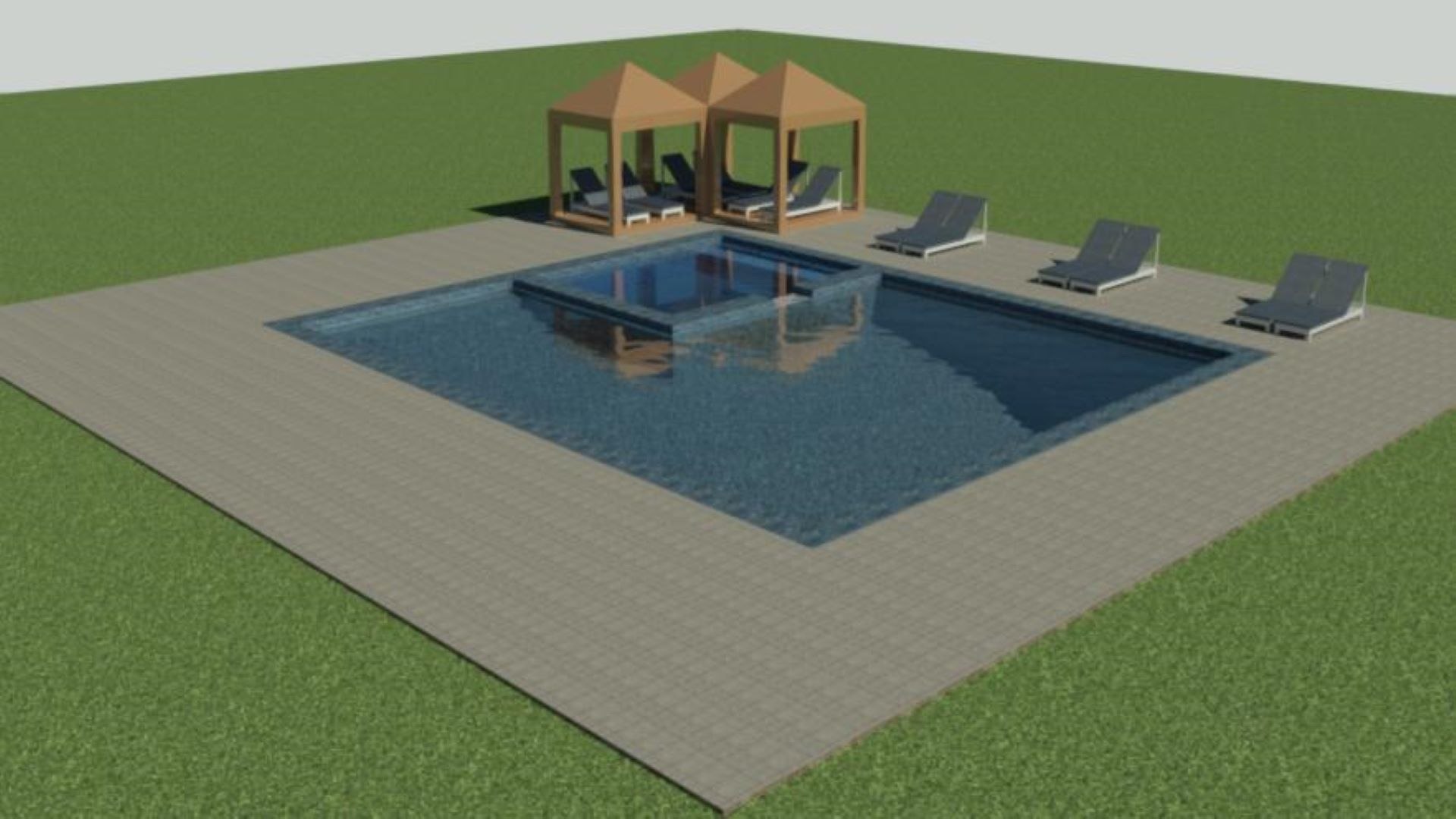 3D 3D Pool Design Model - TurboSquid 1901571