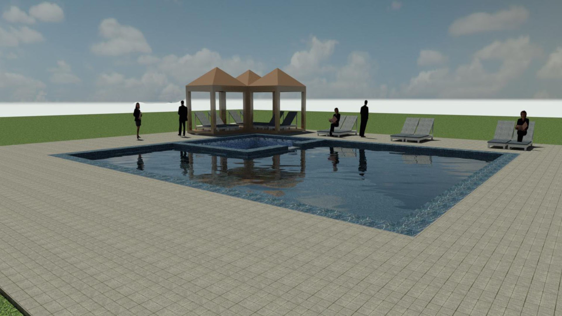 3D 3D Pool Design Model - TurboSquid 1901571
