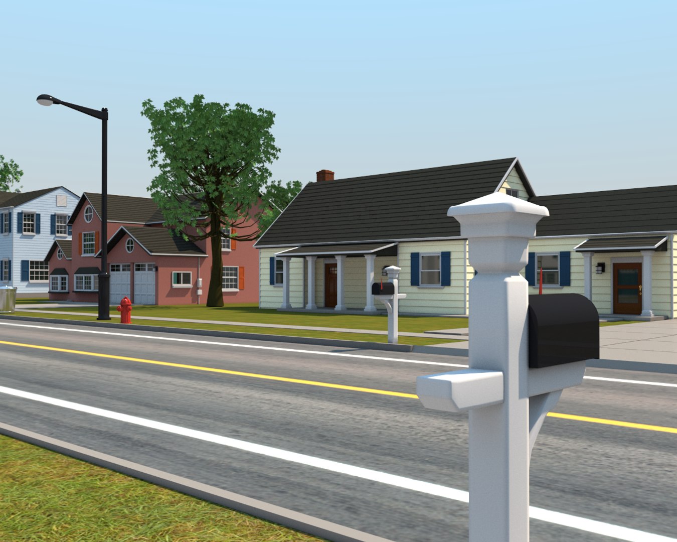 3D Neighborhood V-ray - TurboSquid 1371232