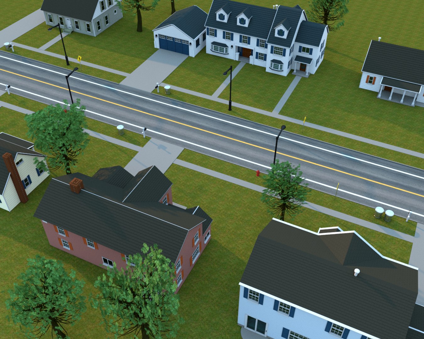 3D Neighborhood V-ray - TurboSquid 1371232