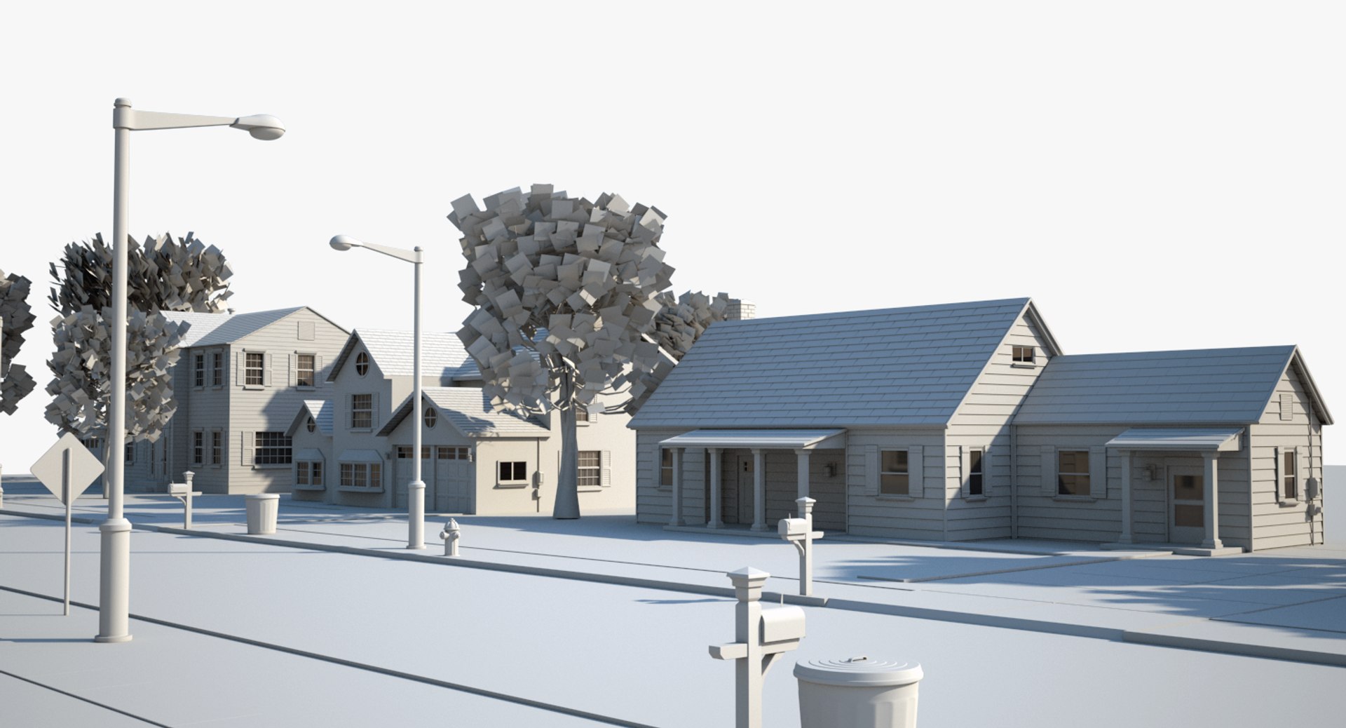 3D neighborhood v-ray - TurboSquid 1371232