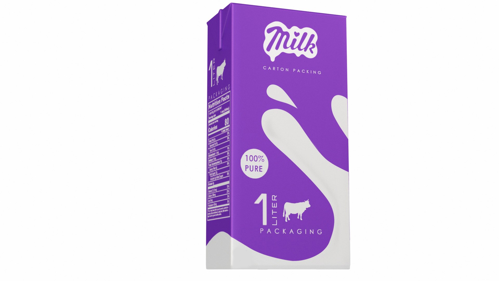 Milk Carton Box 3 3D Model - TurboSquid 2044037