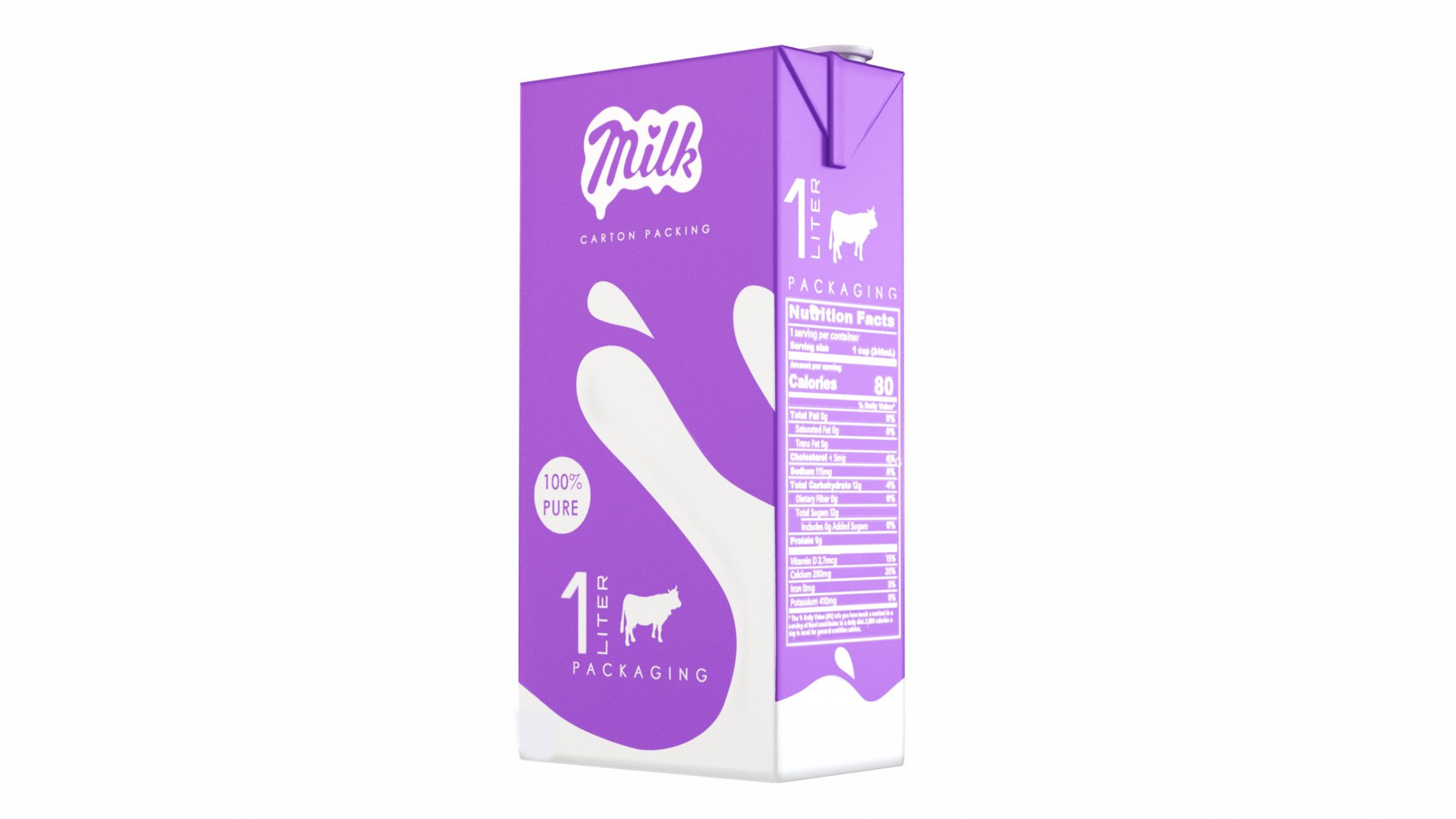 Milk Carton Box 3 3D Model - TurboSquid 2044037