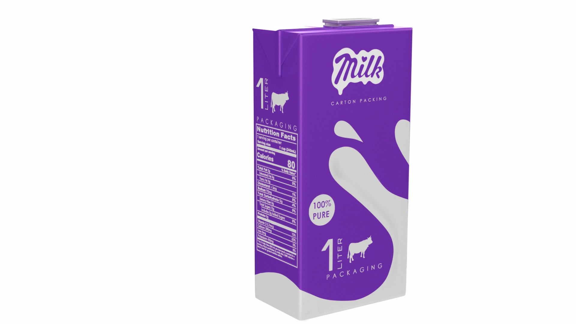 Milk Carton Box 3 3D Model - TurboSquid 2044037