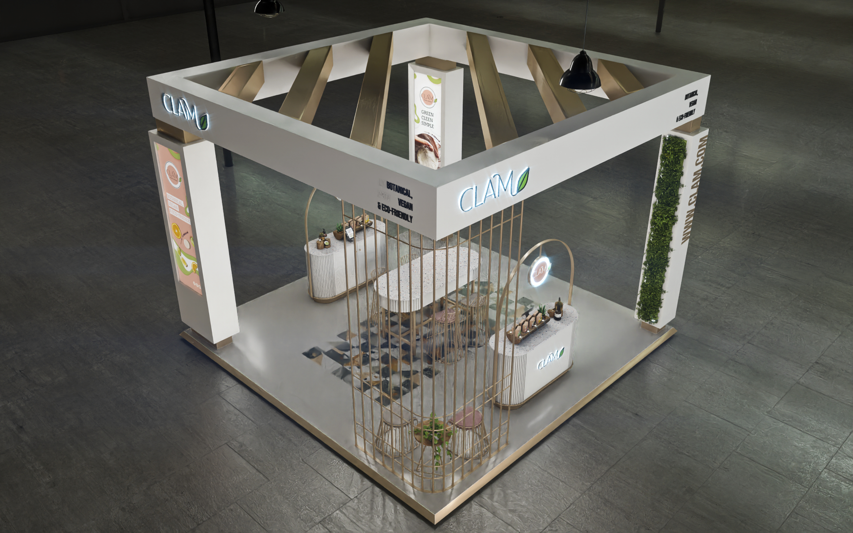 modèle 3D de stand d'îlot d'exposition cosmétique - TurboSquid 2107446