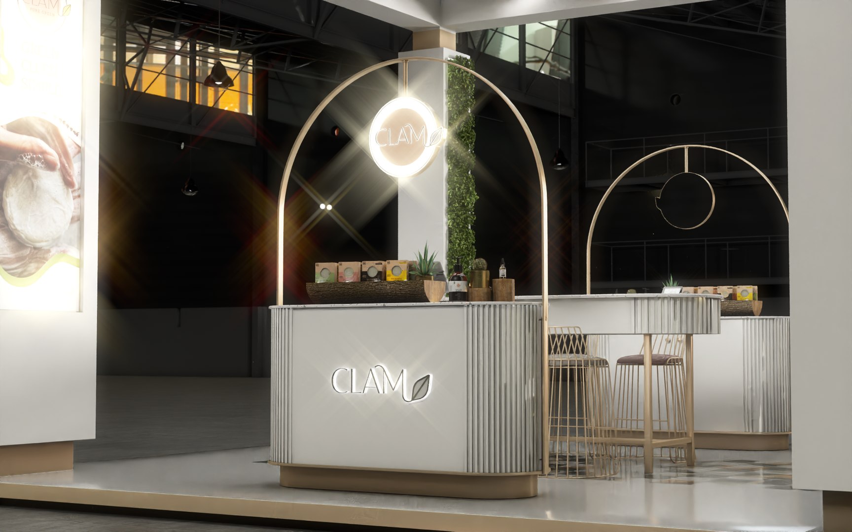 Cosmetic Exhibition Island Stand 3D - TurboSquid 2107446