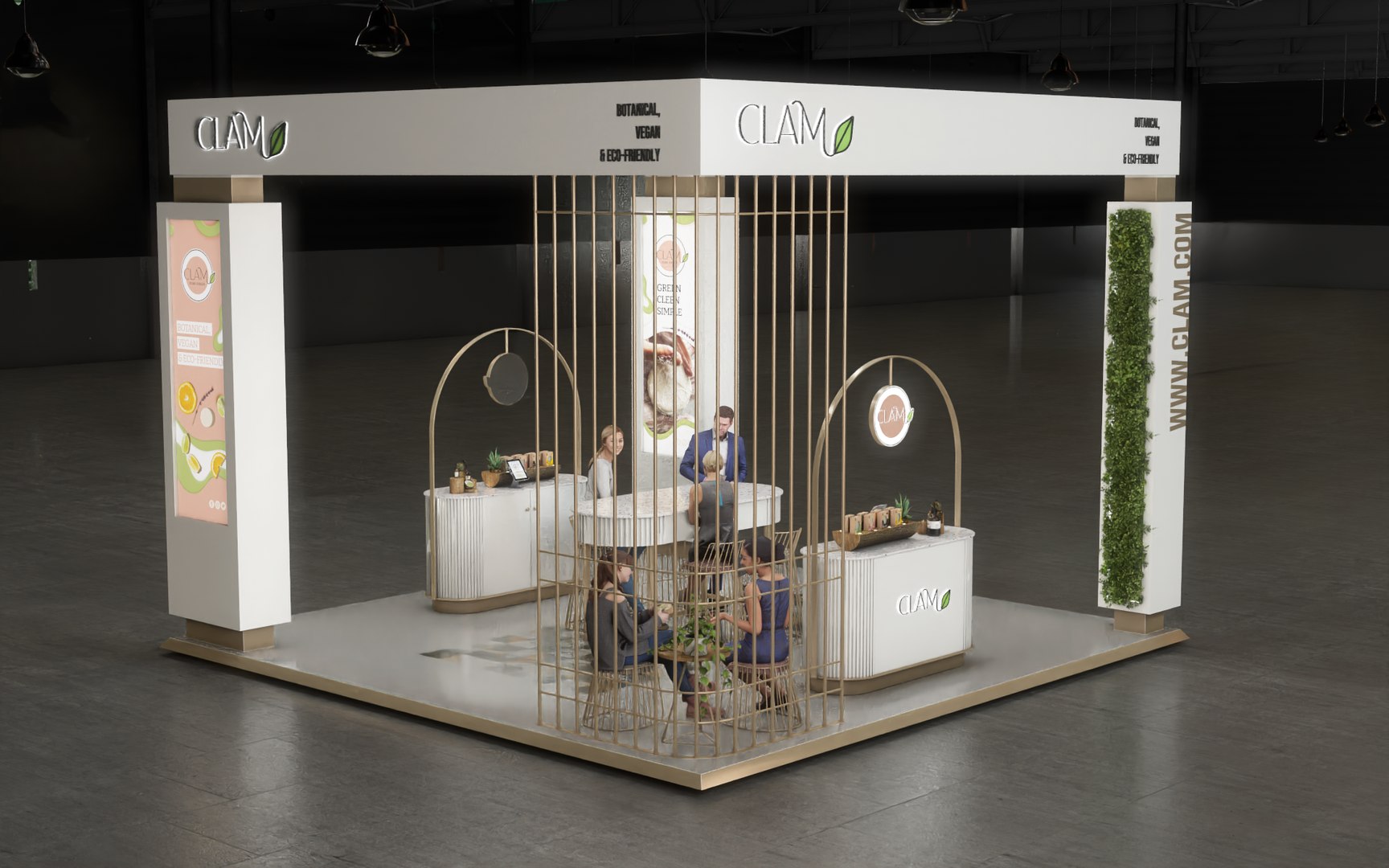 modèle 3D de cosmetic exhibition island stand - TurboSquid 2107446