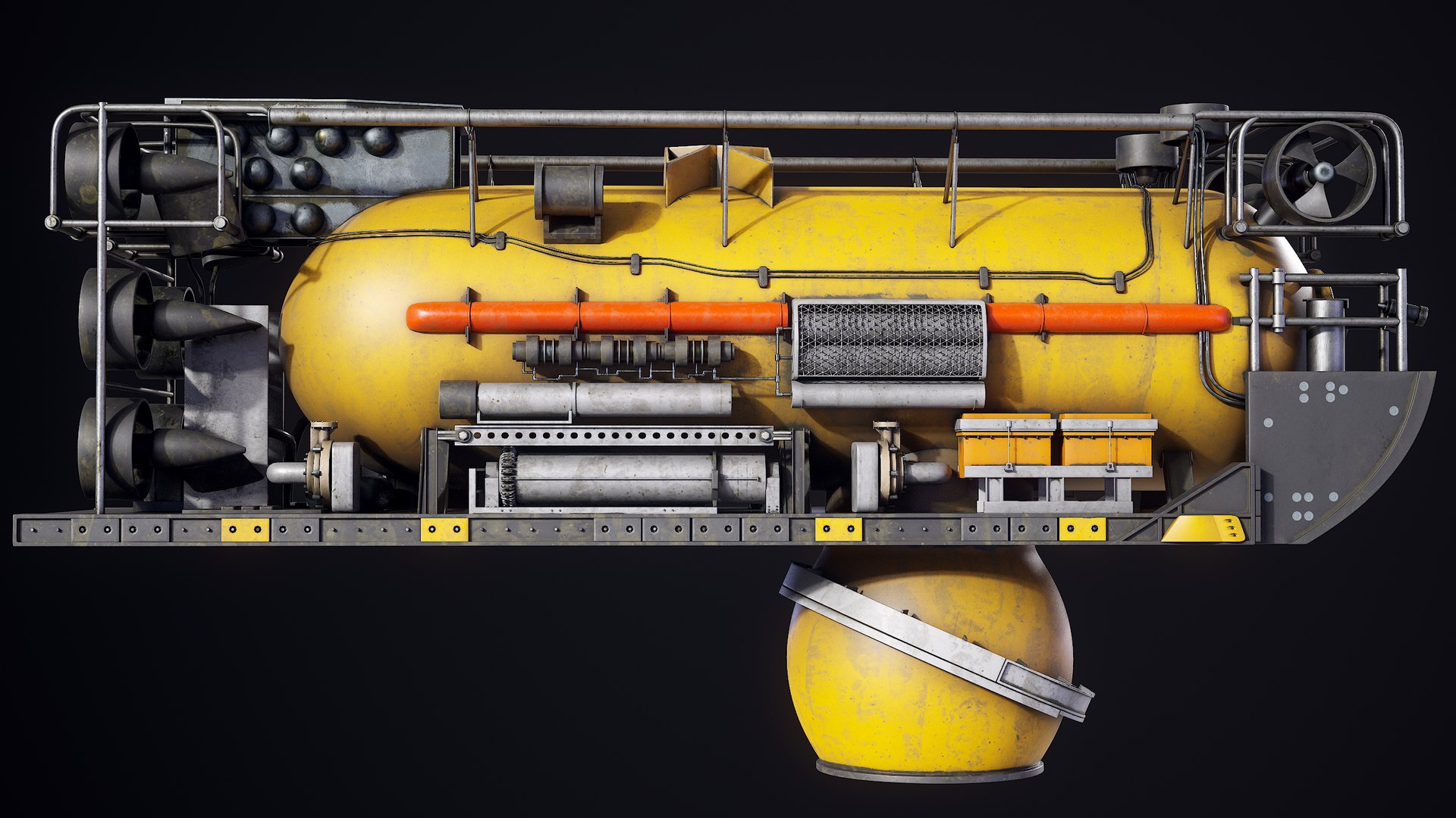 Remotely Operated SRS - Submarine Rescue System NATO 3D - TurboSquid ...