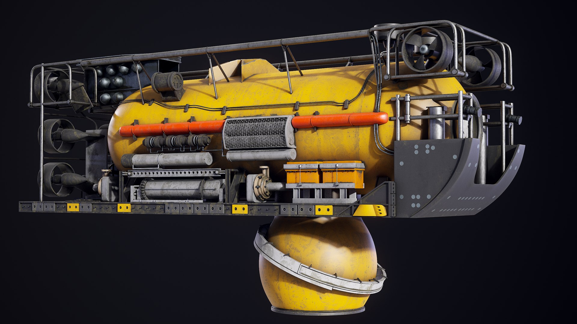 Remotely Operated SRS - Submarine Rescue System NATO 3D - TurboSquid ...