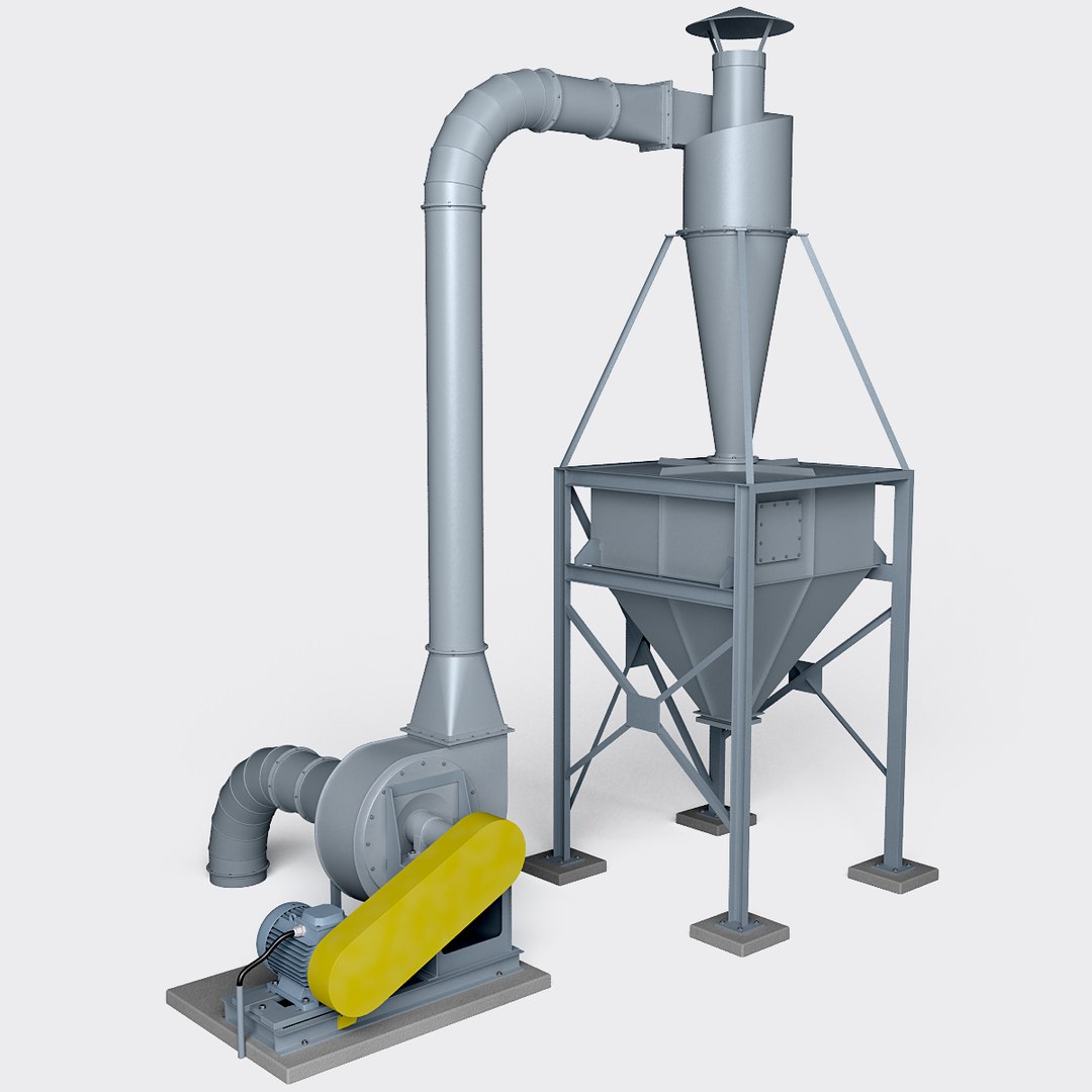 3d Model Industrial Cyclone Dust Collector