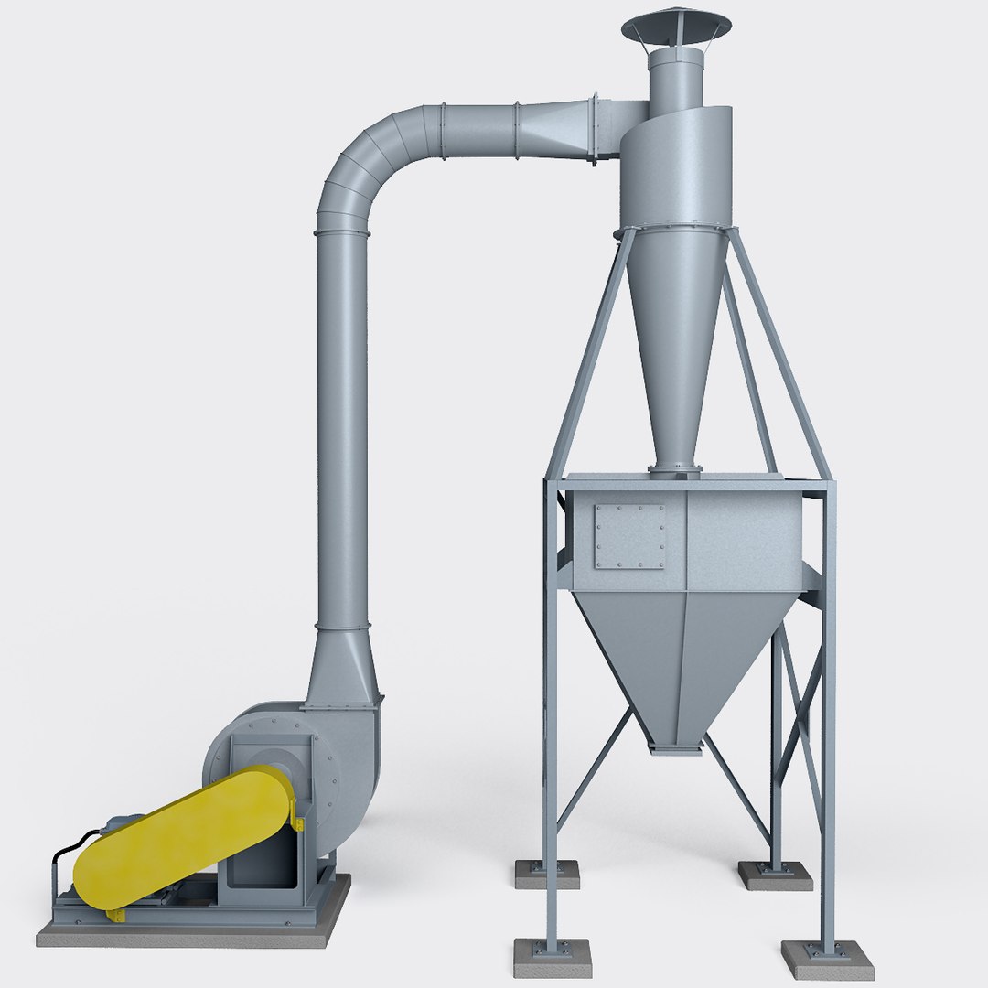 3d Model Industrial Cyclone Dust Collector