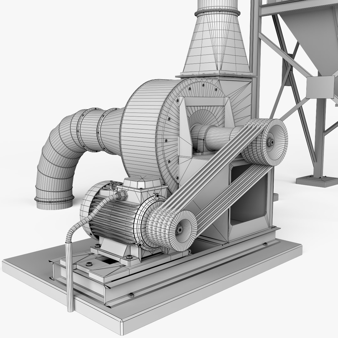 3d Model Industrial Cyclone Dust Collector