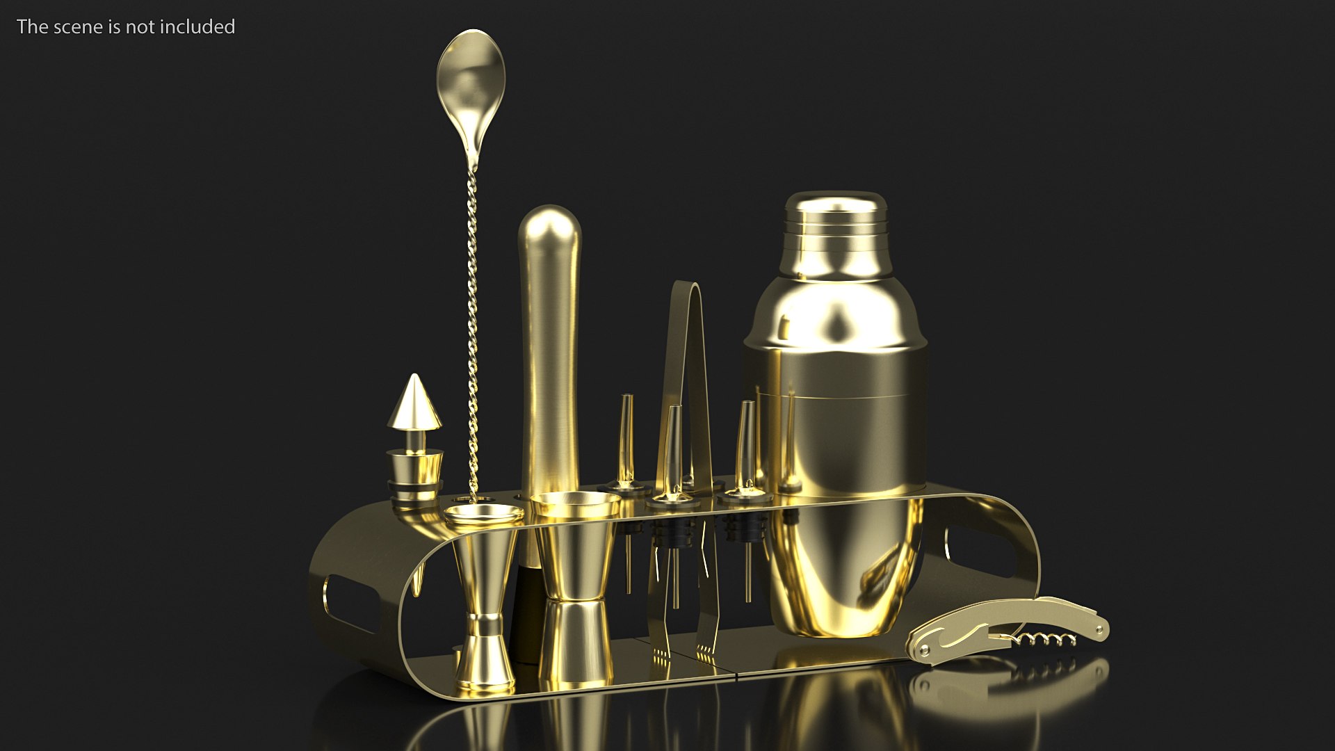 Bartender Kit 12 Piece Gold 3D model - TurboSquid 1790234