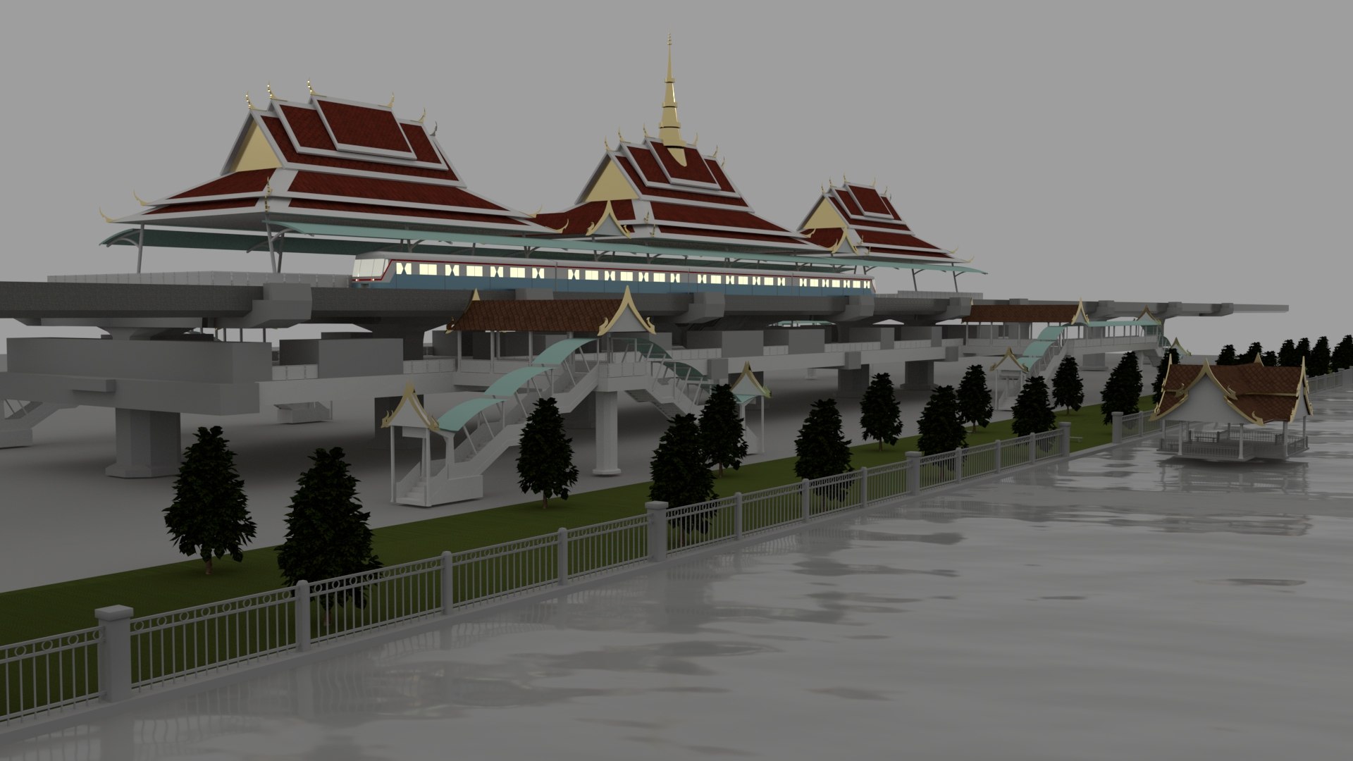 3D Bts Sky Train Station - TurboSquid 1550052