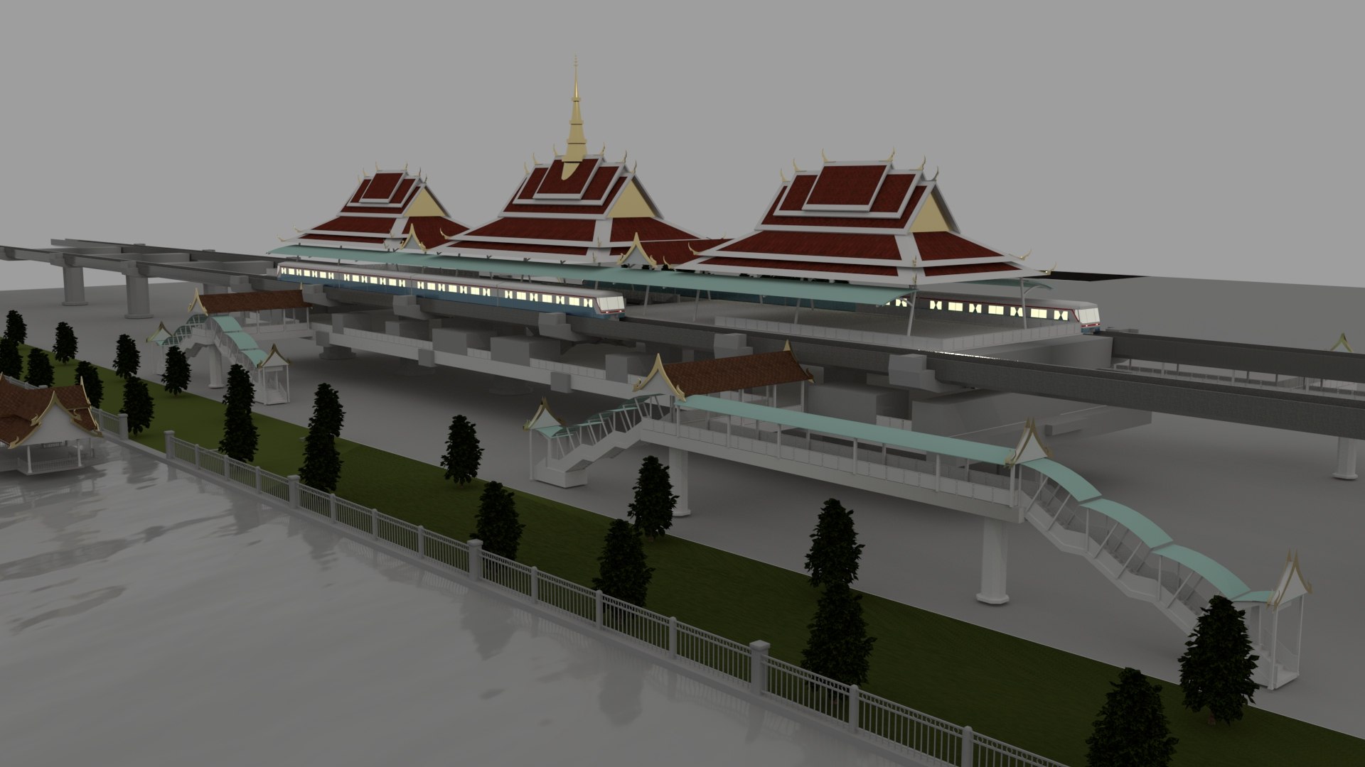 3D Bts Sky Train Station - TurboSquid 1550052