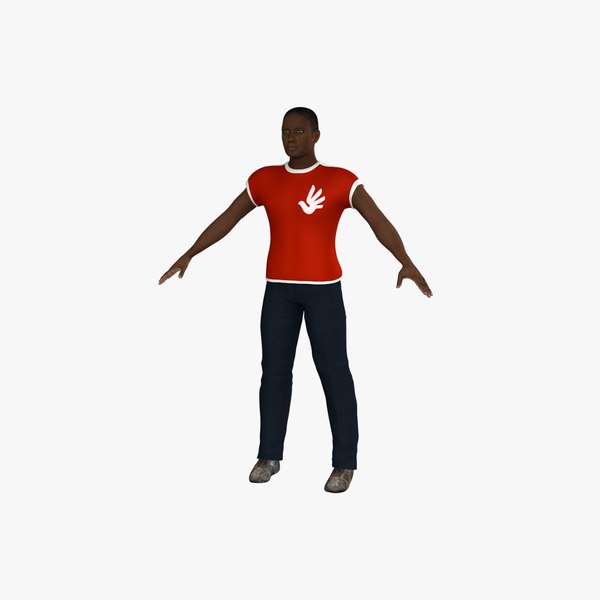 male character carl 3d model