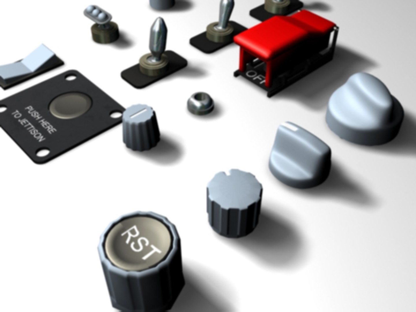 Cockpit Switches 3d Model