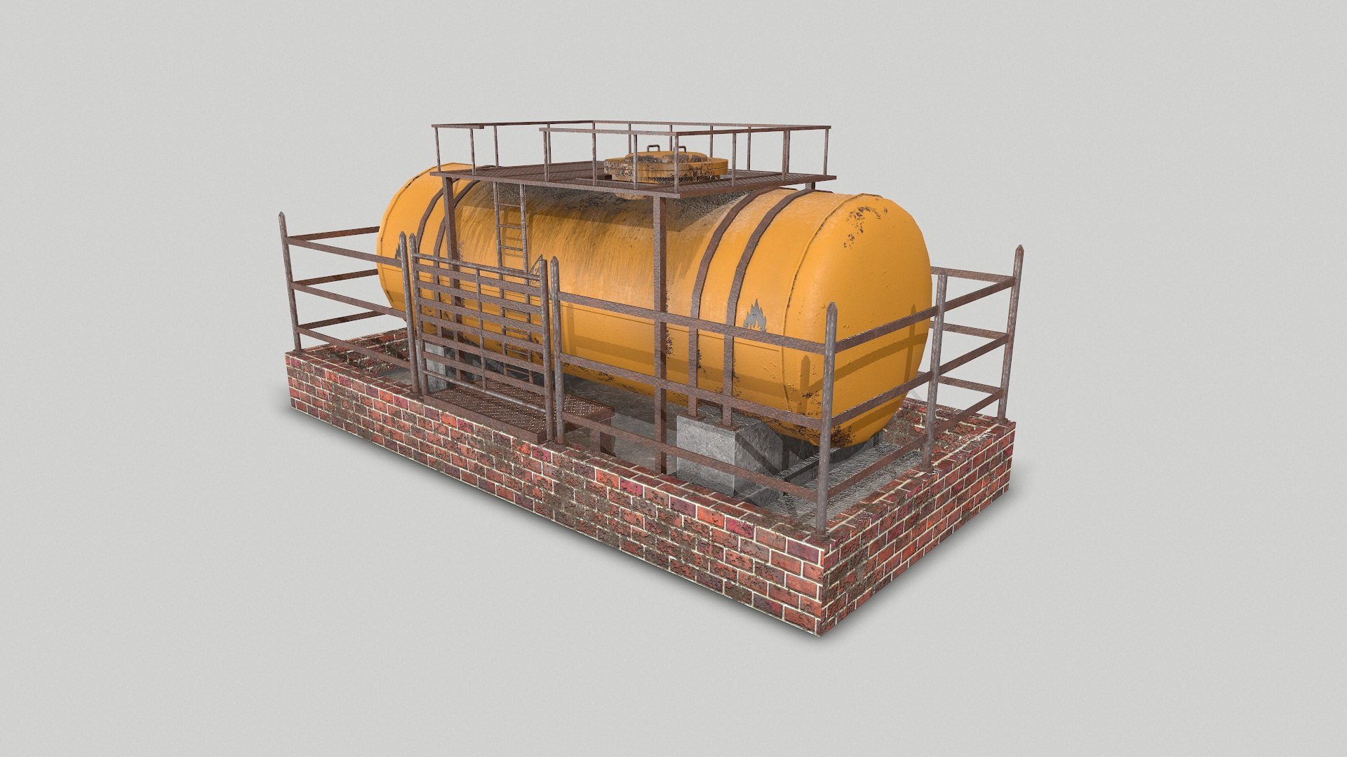 Industrial Tank and Platform model - TurboSquid 1765103