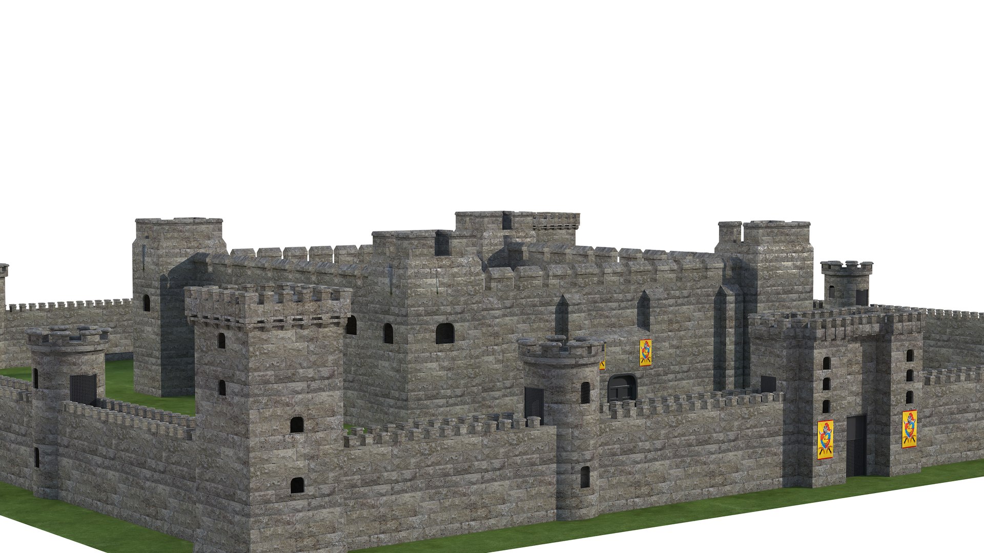 3D Medieval Castle Model - TurboSquid 2404215