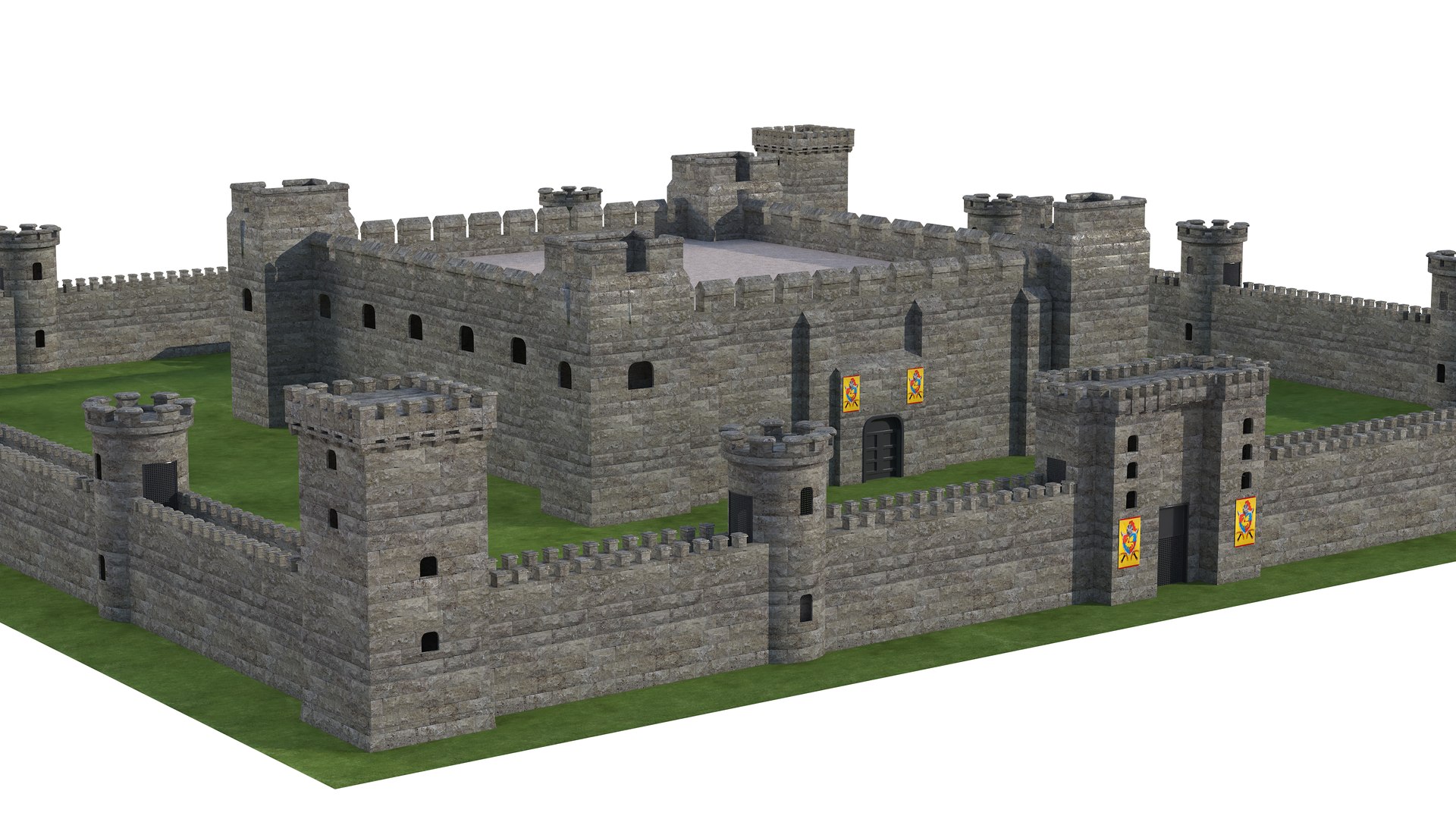 3D Medieval Castle Model - TurboSquid 2404215