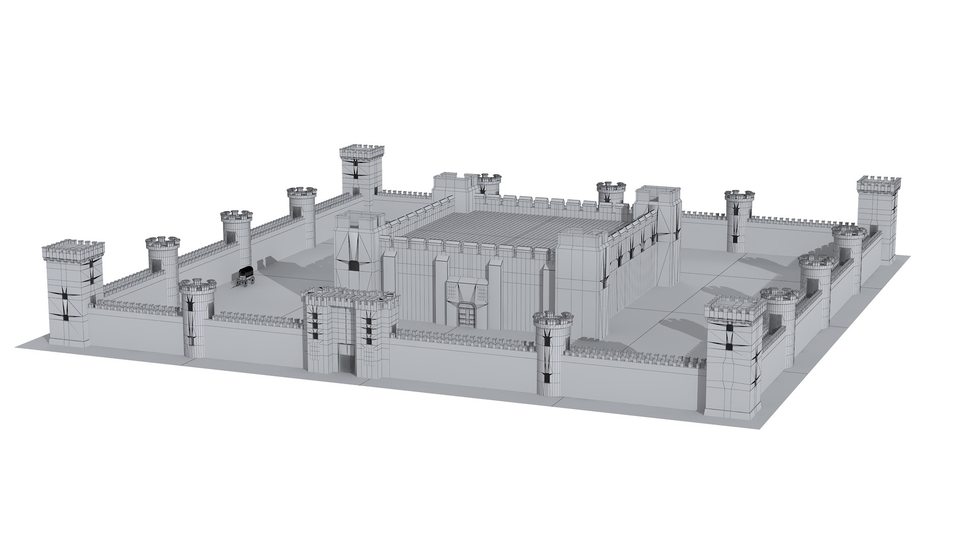 3D Medieval Castle Model - TurboSquid 2404215