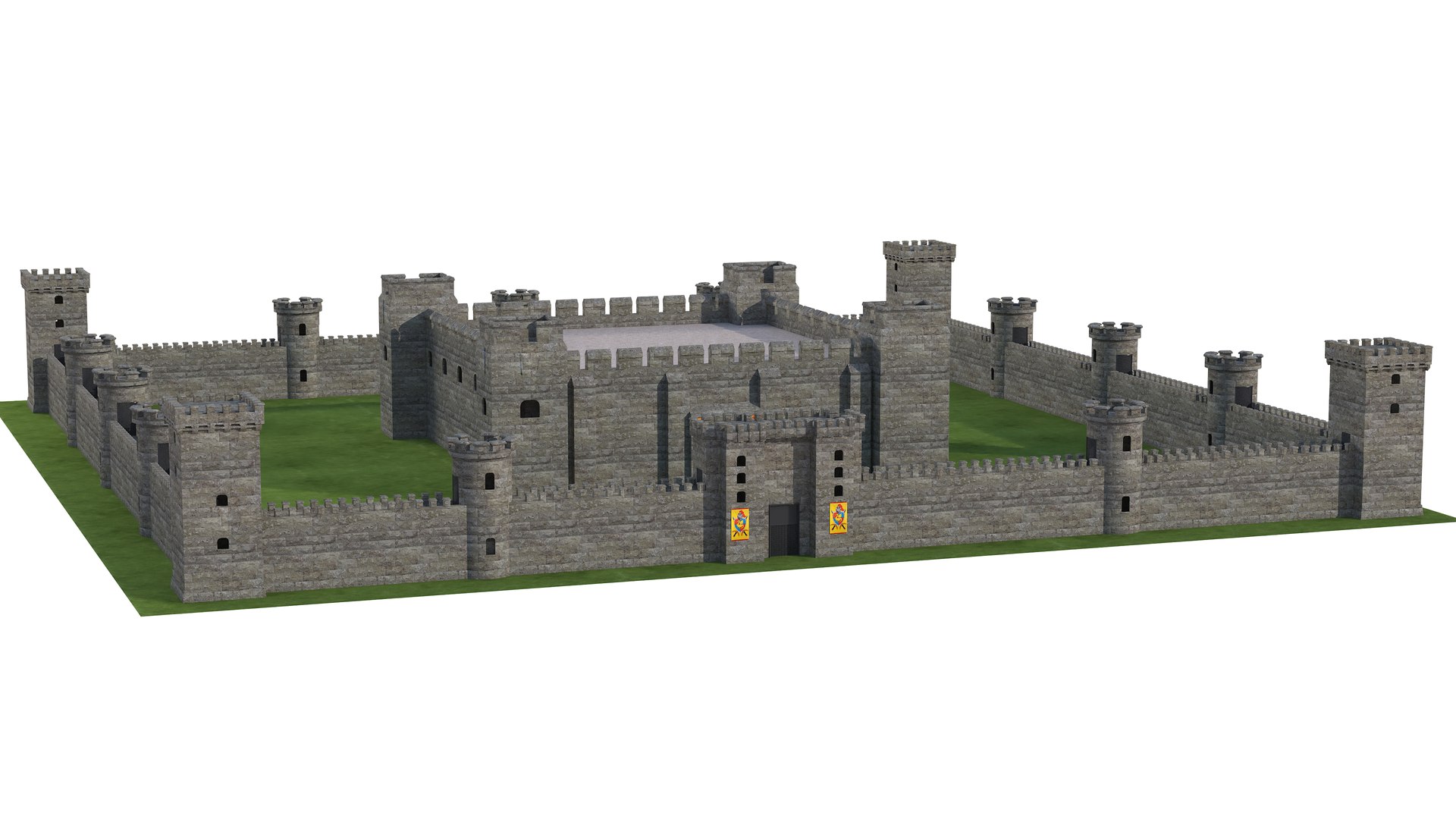 3D Medieval Castle Model - TurboSquid 2404215