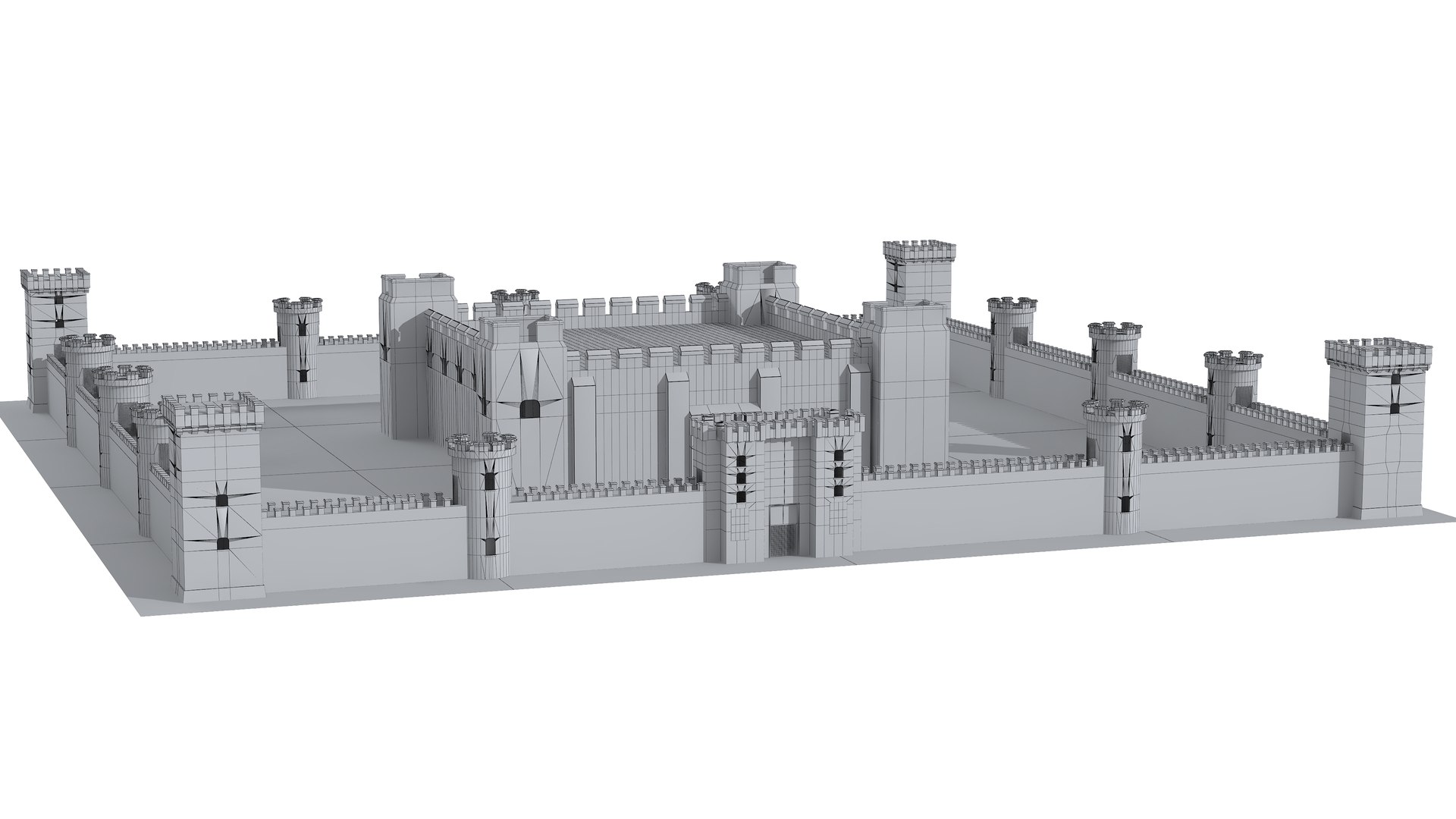 3D Medieval Castle Model - TurboSquid 2404215