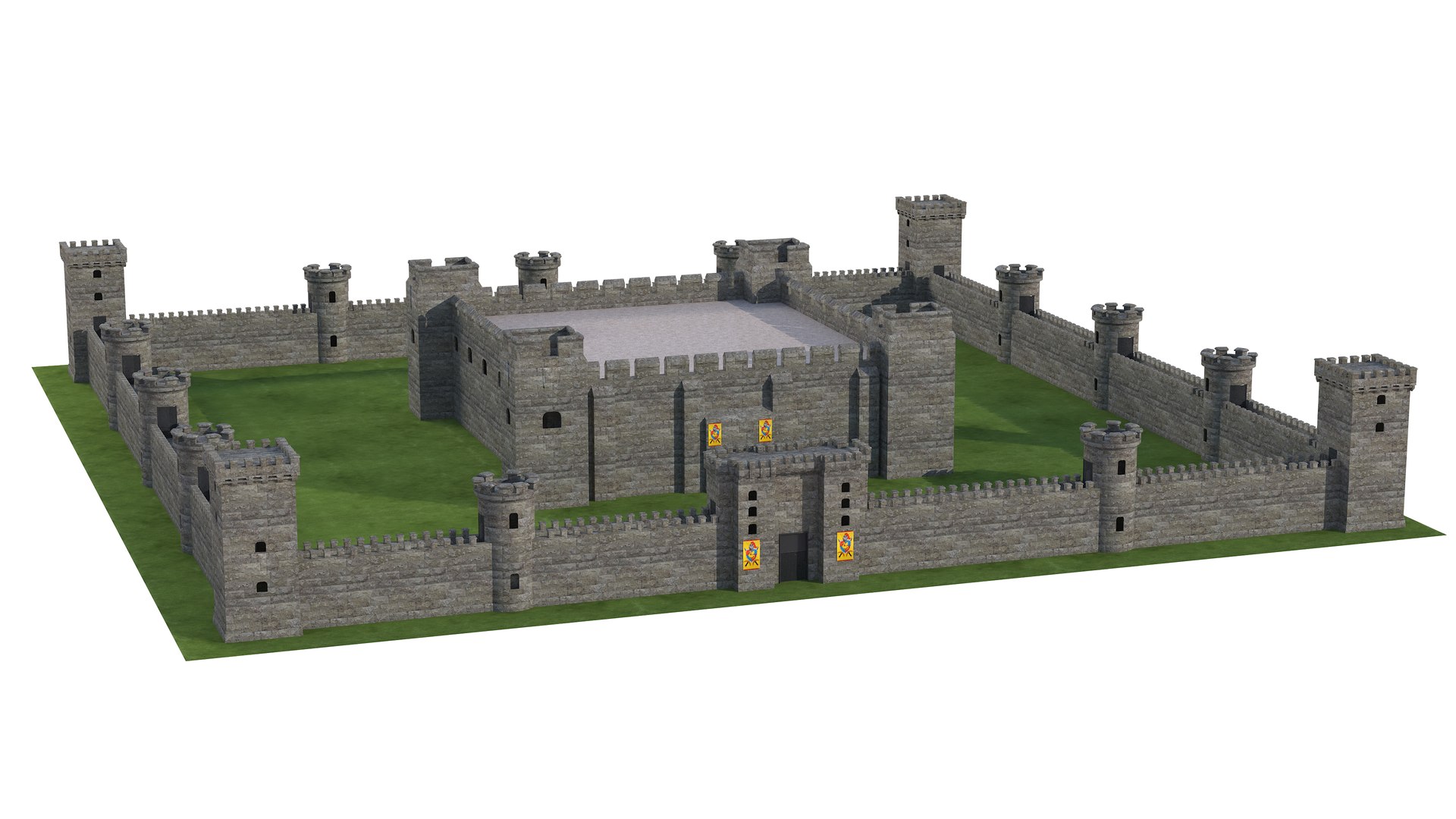 3D Medieval Castle Model - TurboSquid 2404215