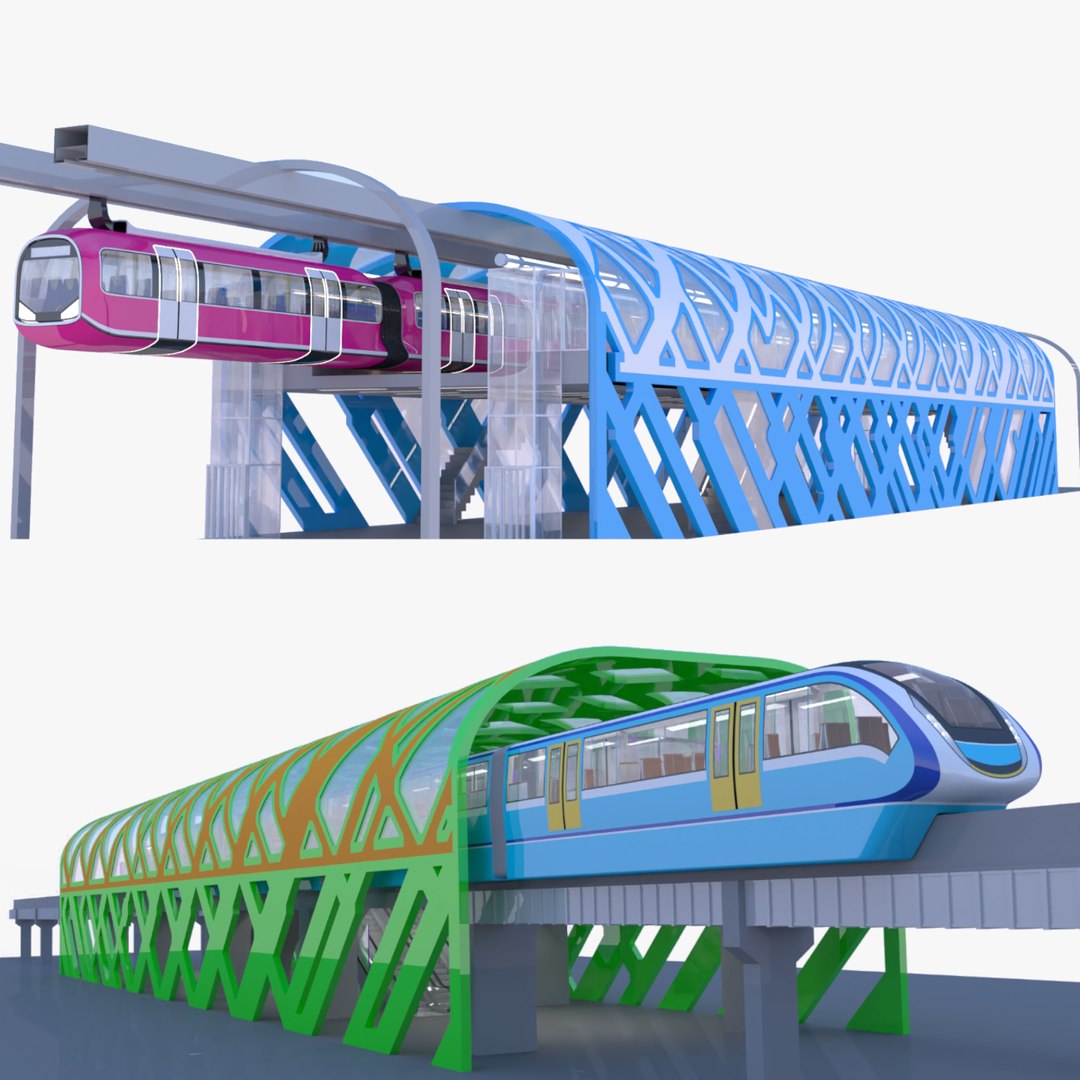Monorail Stations 2024 Collection Model - TurboSquid 2208140