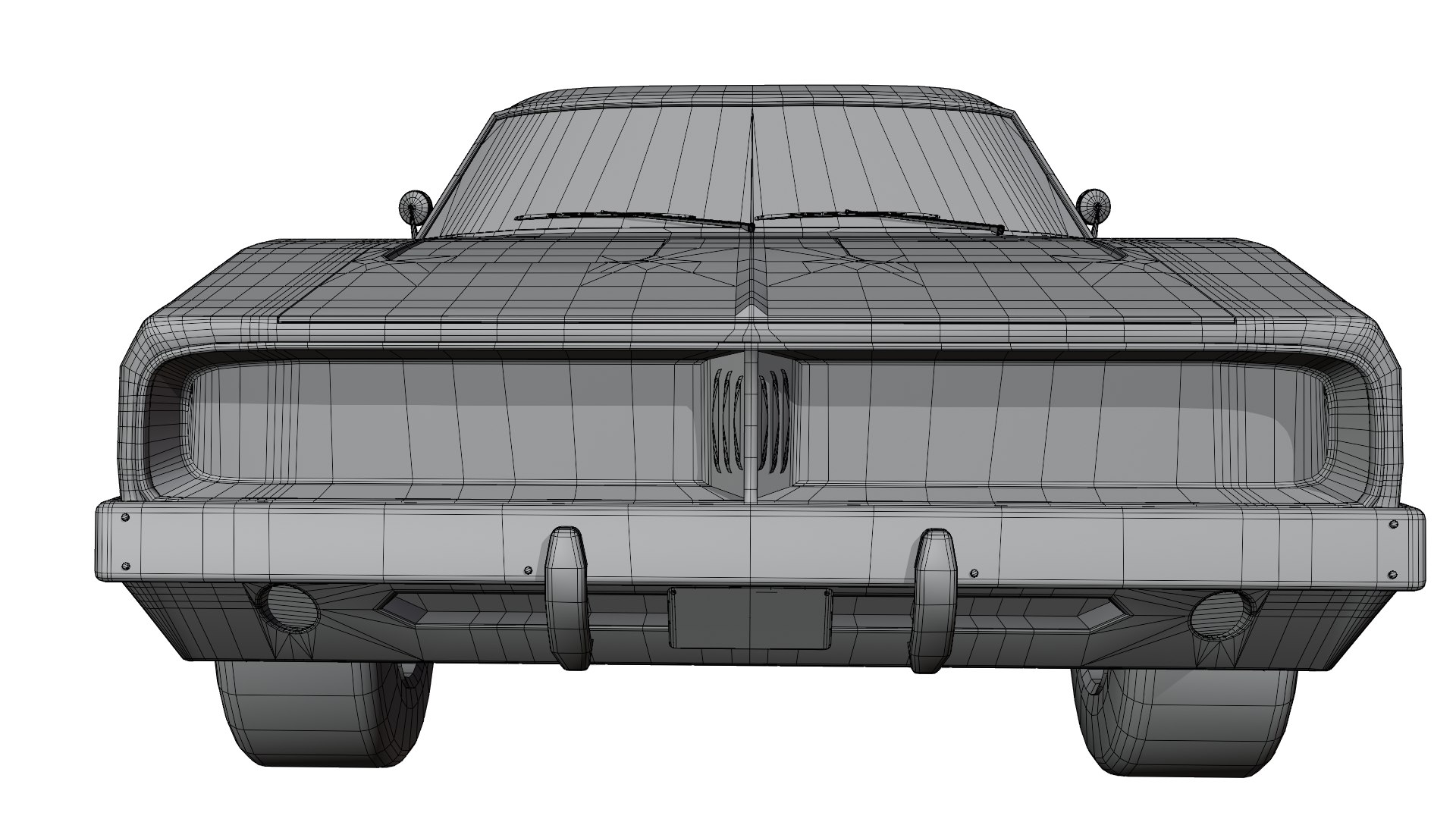 3D 1960s Muscle Car V2 Two-Tone - TurboSquid 2246558