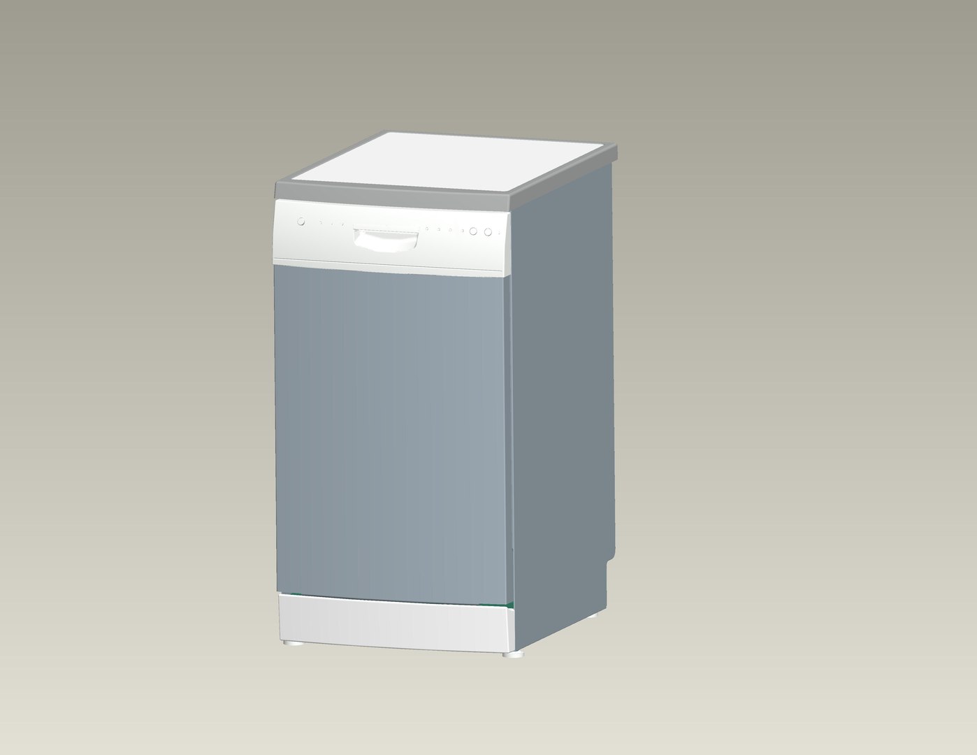 Automatic Dishwashing Machine 3d Model
